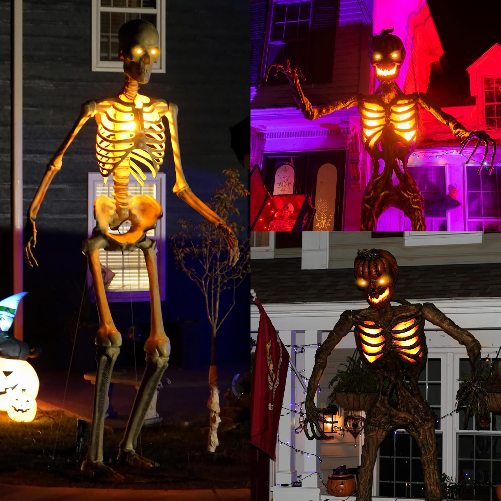 Snapklik.com : BlissfulTie Halloween 12 Foot Skeleton Light Kit - RGB ...