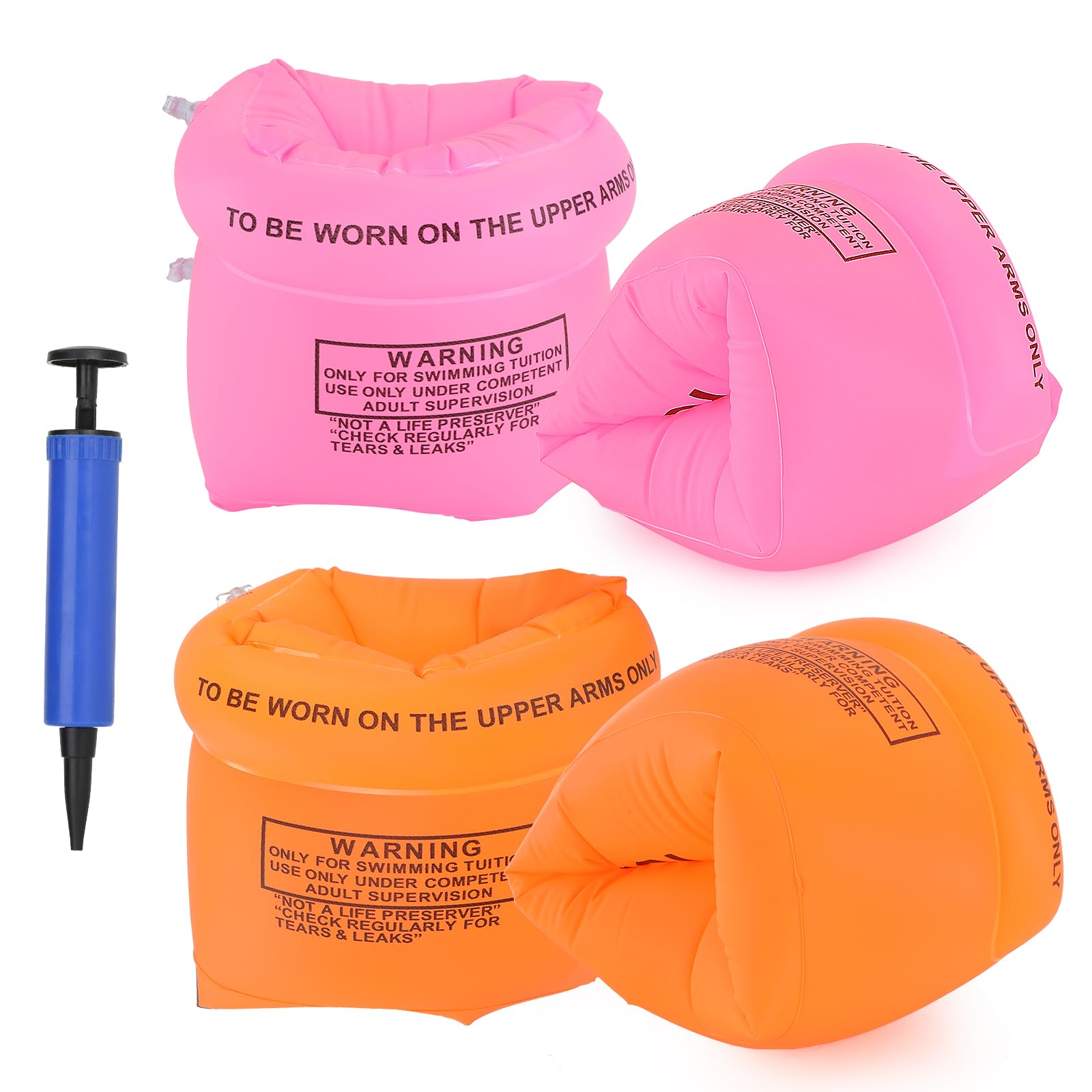 Snapklik.com : Wowelife Arm Floaties For Kids And Adults 2-4 Pack Pink ...