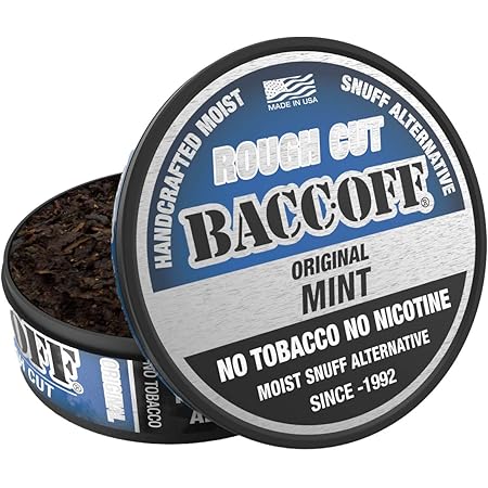 Amazon.com: BaccOff, Original Wintergreen Rough Cut, Premium Tobacco ...