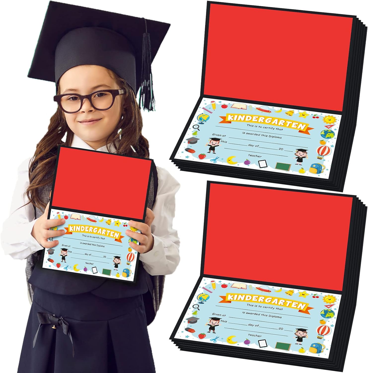 72 Piezas Diplomas de Jardín de Infantes a Granel Certificados de ...