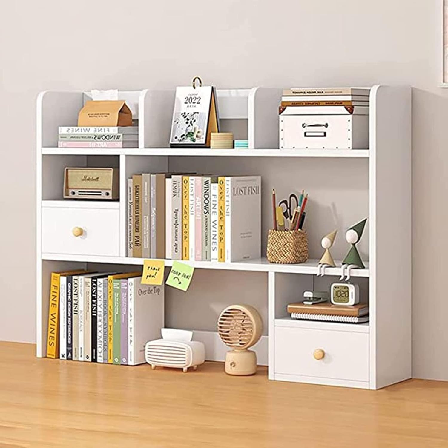 Amazon.com: Desktop Bookshelf Organization Rack - Office Storage Rack ...