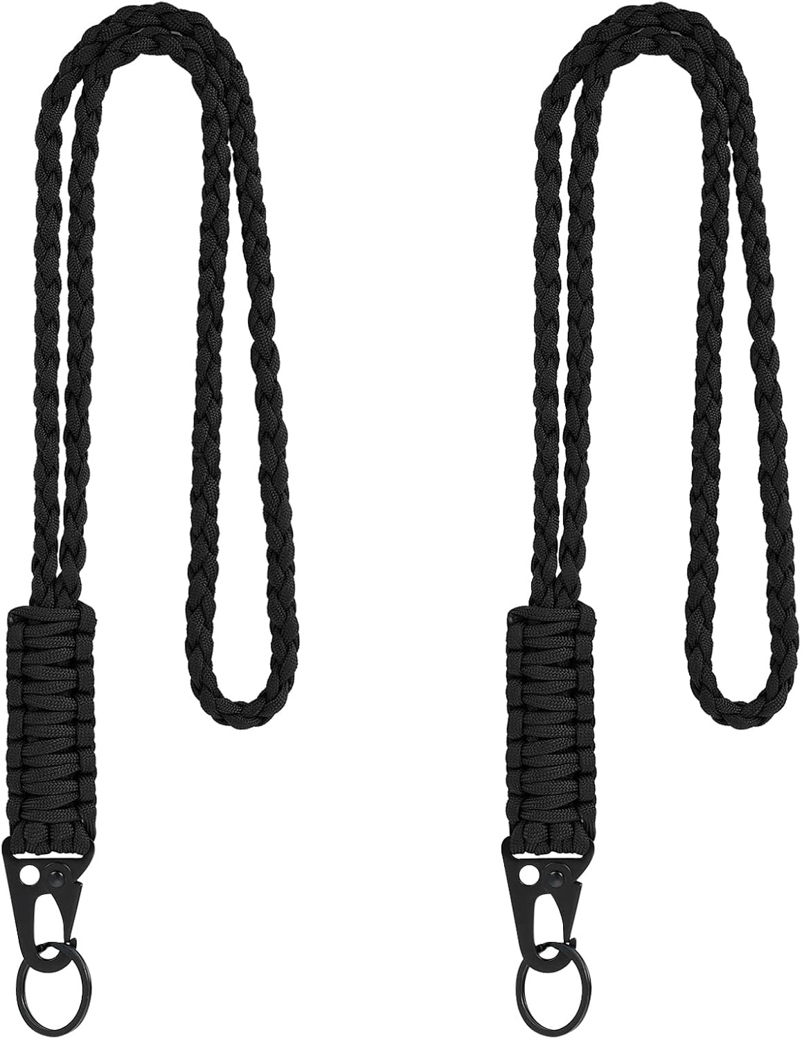 Ouligay 2pcs Heavy Duty Lanyard, Lanyard For Keys Black, Paracord Key ...