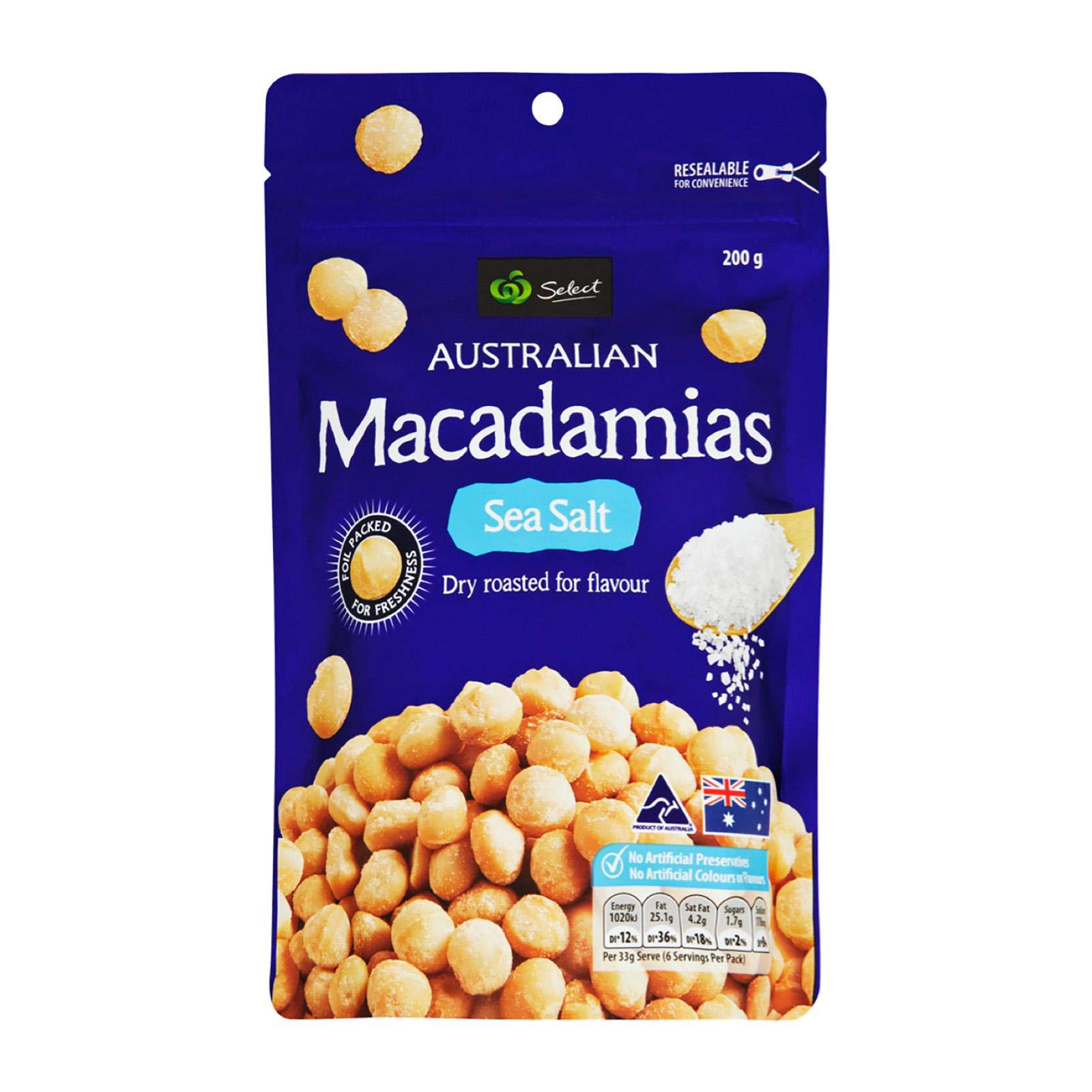 Woolworthssalted Macadamias 200g With Sea Salt Are Dry Roasted To ...