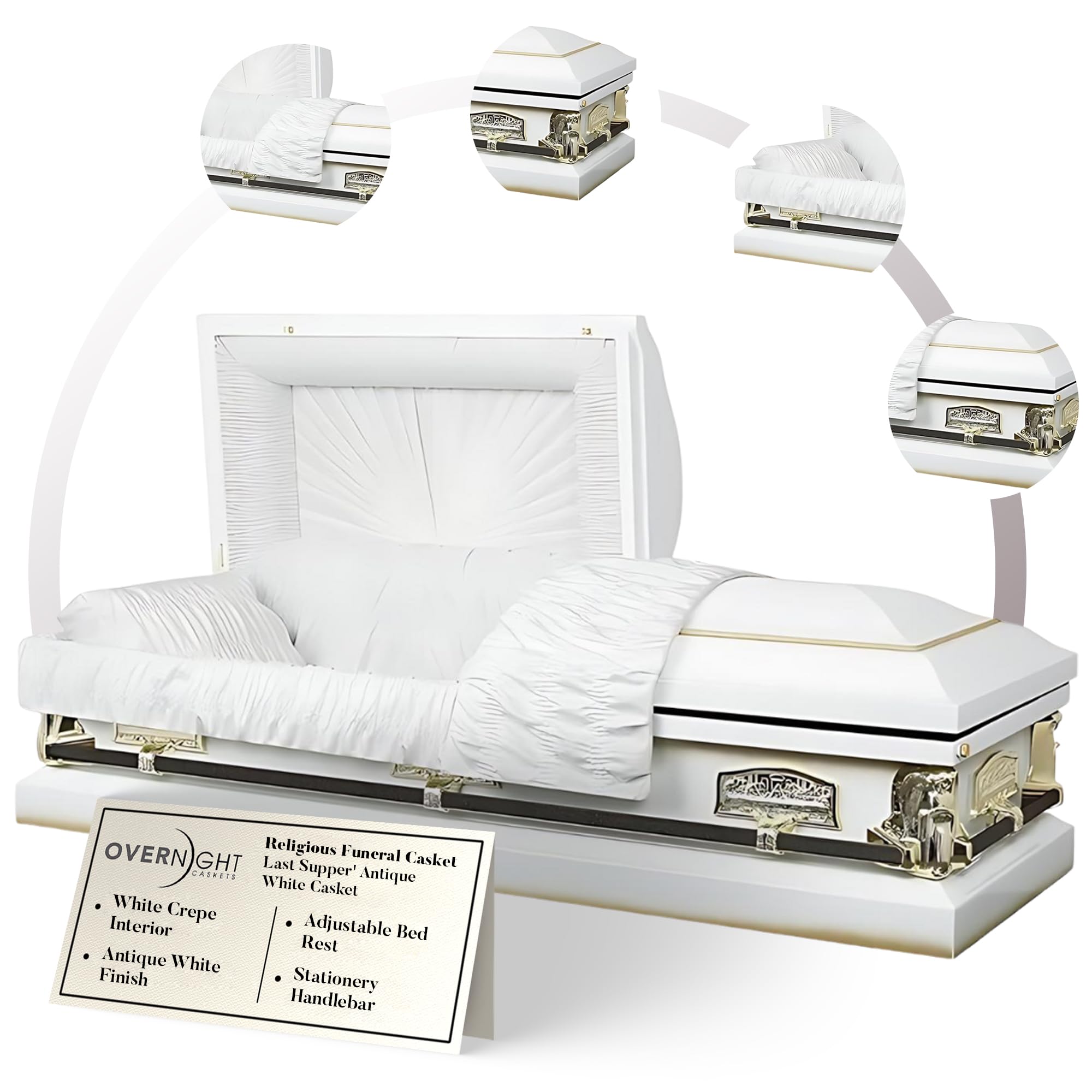 Amazon.com: Overnight Caskets LAST SUPPER Metal Funeral Casket with ...