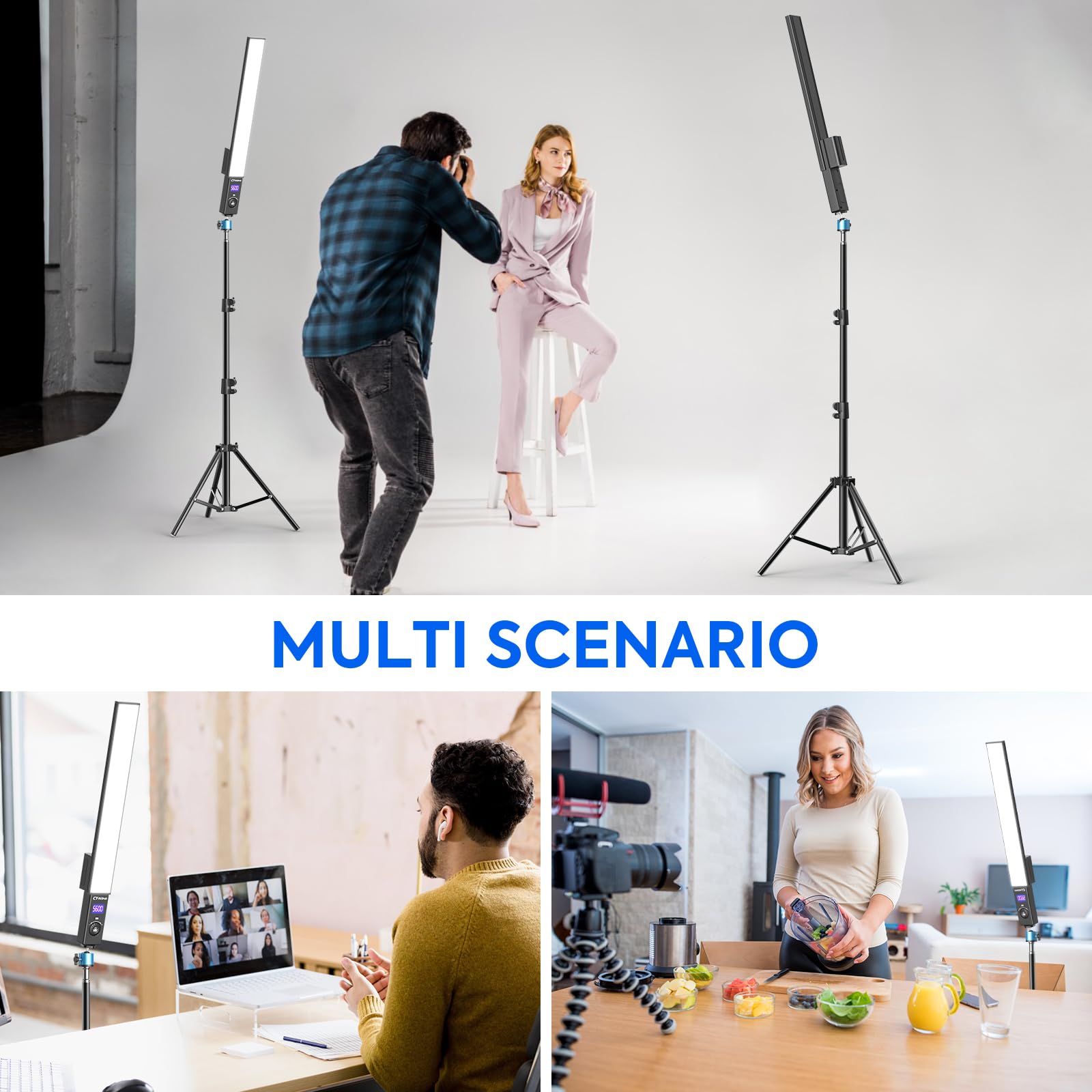 Portable Battery Powered Light Photography W64 T64 RGB Portable LED