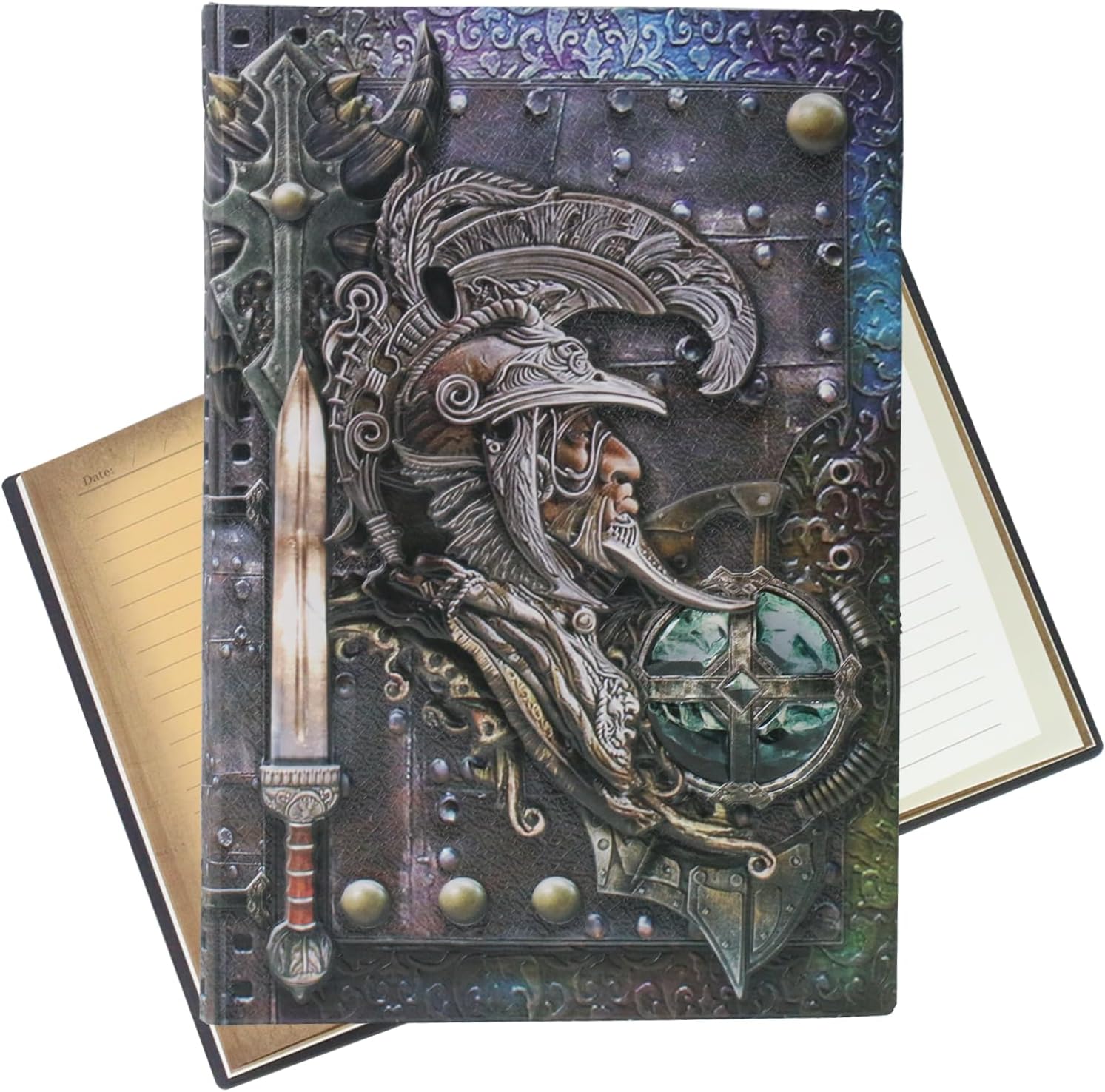 Amazon.com : KISWIAR Vintage Embossed Leather Journal Writing Notebook ...