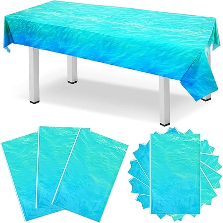 Amazon.com: 10 Pack Ocean Wave Tablecloth 54 x 108 Inch Plastic ...