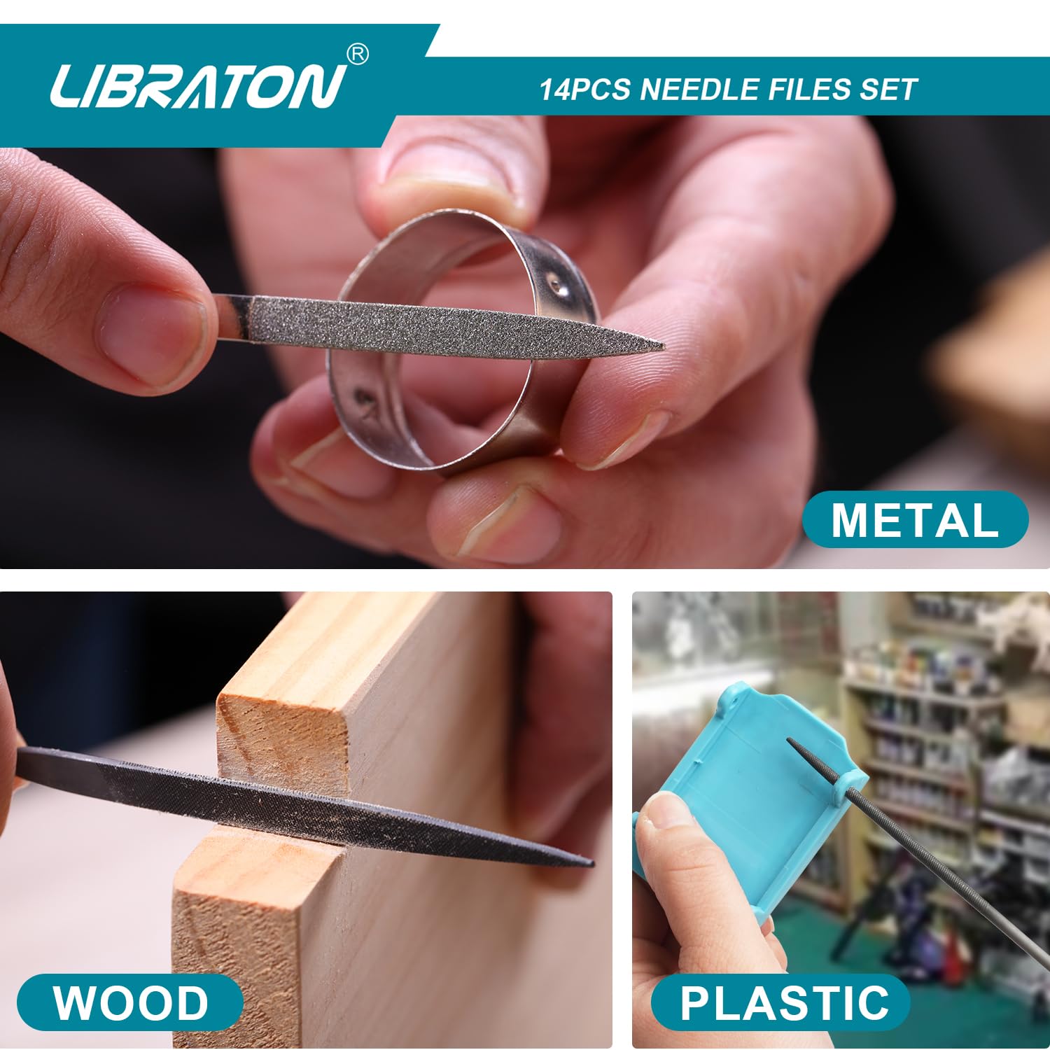 Snapklik.com : Libraton Needle File Set, Diamond Needle File Set, 14PCS ...