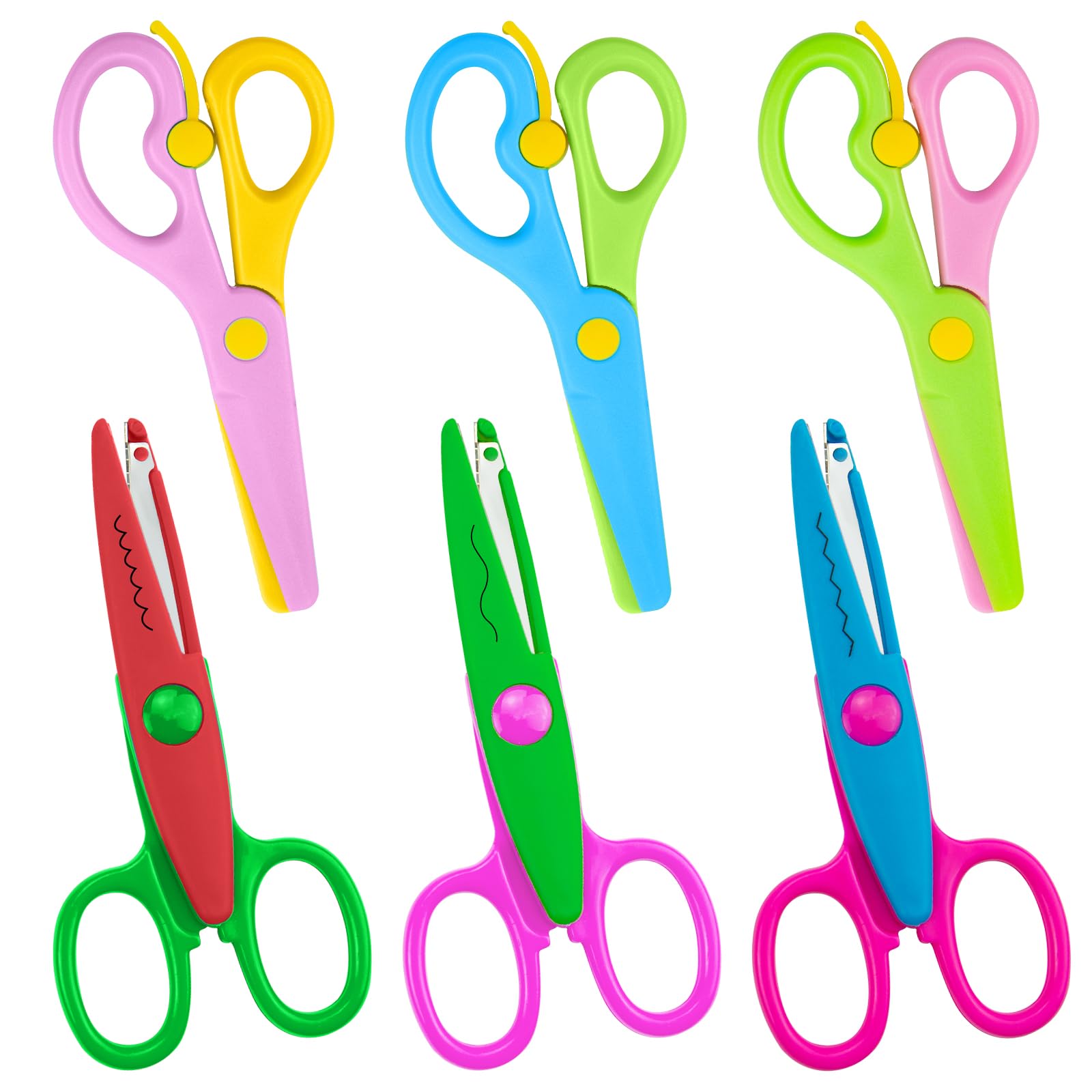 6Pcs Kids Scissors Safety Scissors Childrens Scissors Toddler Scissors ...