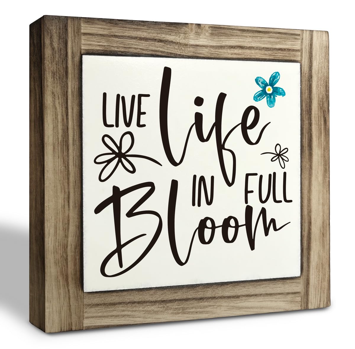 Snapklik.com : Spring Wood Sign, Box Wood Plaques Desk Décor, Tabletop ...
