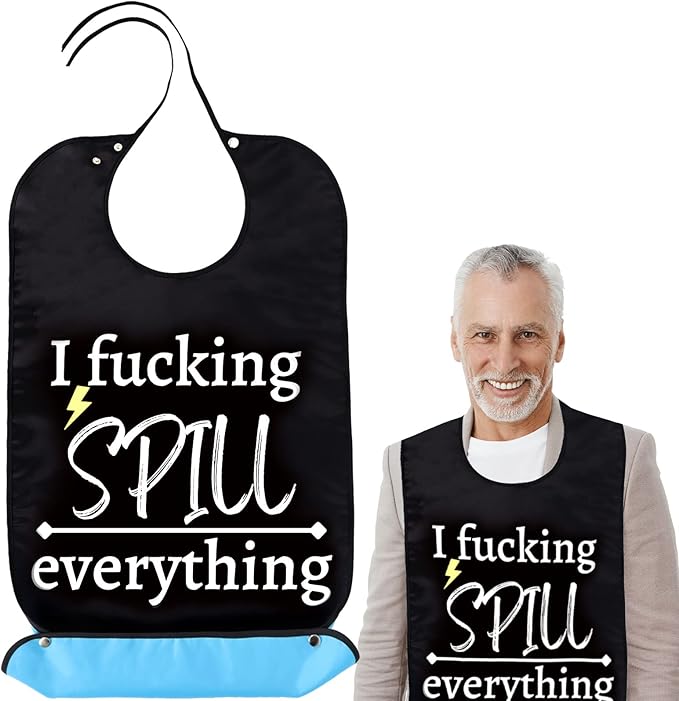 Amazon.com: Funny Adult Bibs Washable Waterproof Bibs, Reusable Adult ...