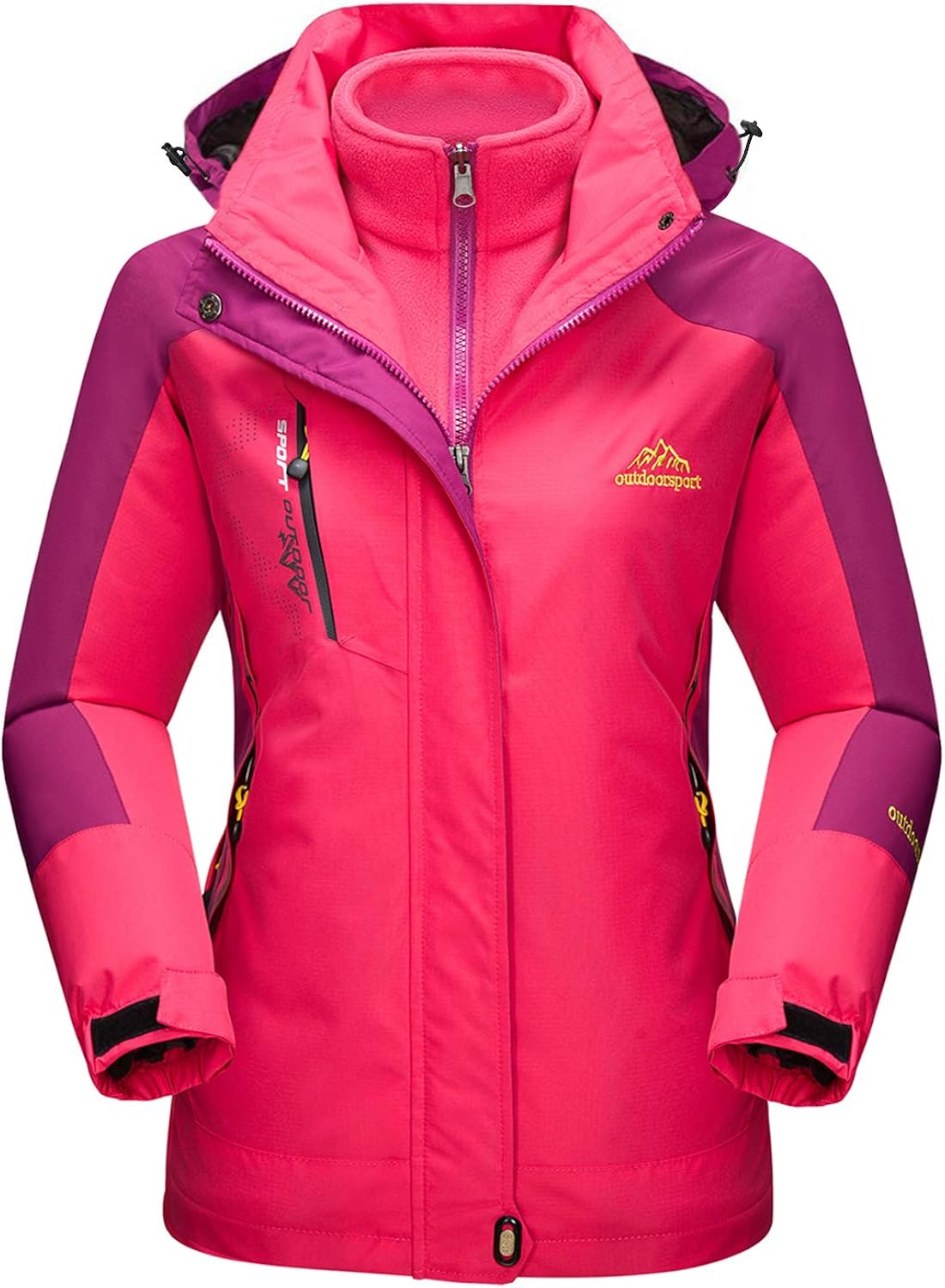 MAGCOMSEN Womens Winter Coats 3 IN 1 Waterproof Ski Snow Jacket Fleece magcomsen-womens-winter-coats-3-in-1-waterproof-ski-snow-jacket-fleece