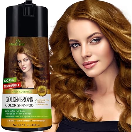 Amazon.com : Muun Dark Brown Hair Dye Shampoo - 3-In-1 Ammonia Free ...