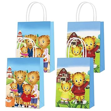 16 Pcs Daniel Tiger Gift Bags,Party Favor Bags for Daniel Tiger Theme ...