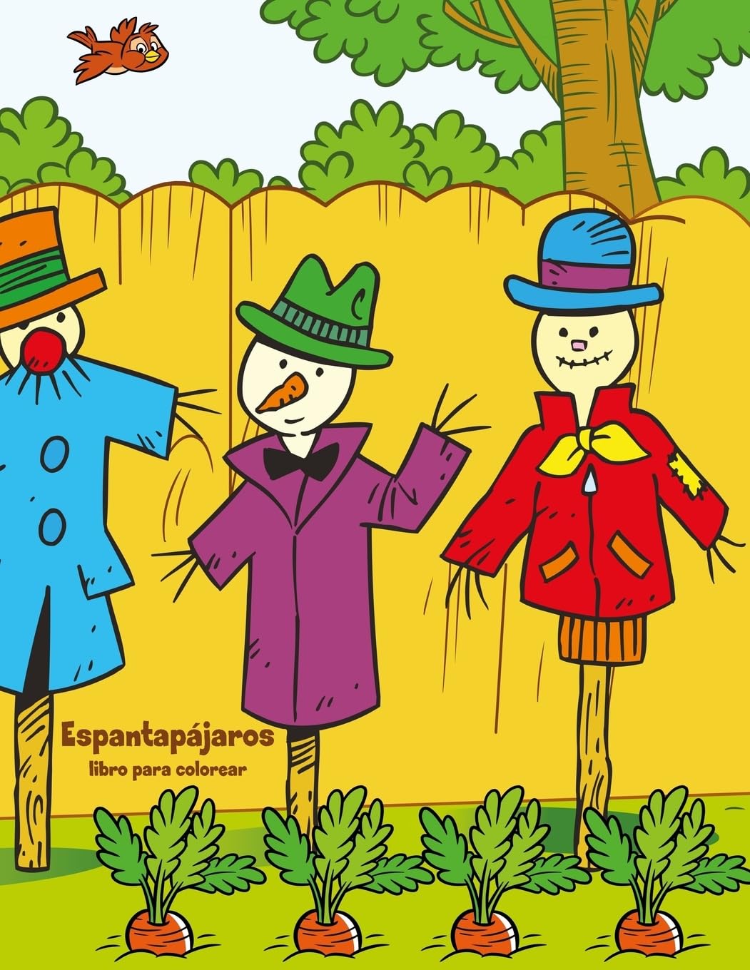Dibujos Para Colorear De Espantapájaros Vectores E Ilustraciones De