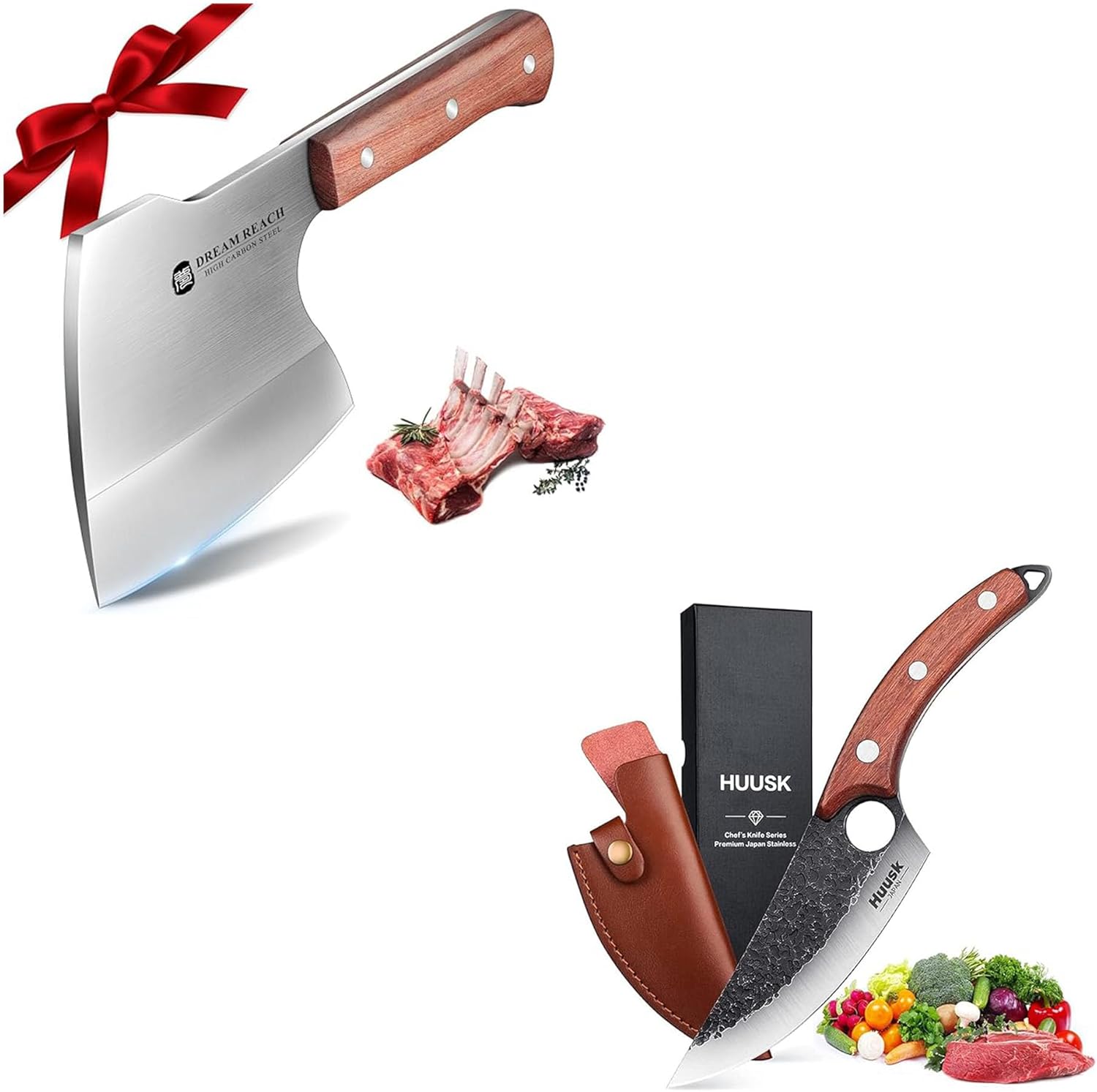 Amazon.com: Dream Reach Meat Cleaver Knife, Heavy Duty Bone Chopper ...