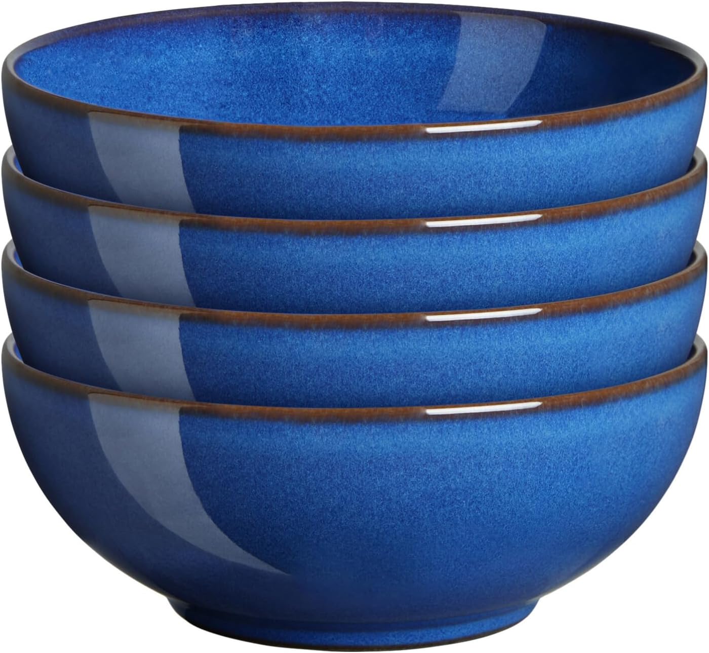 Amazon.com | Denby - Elements Blue Coupe Cereal Bowls Set of 6 ...