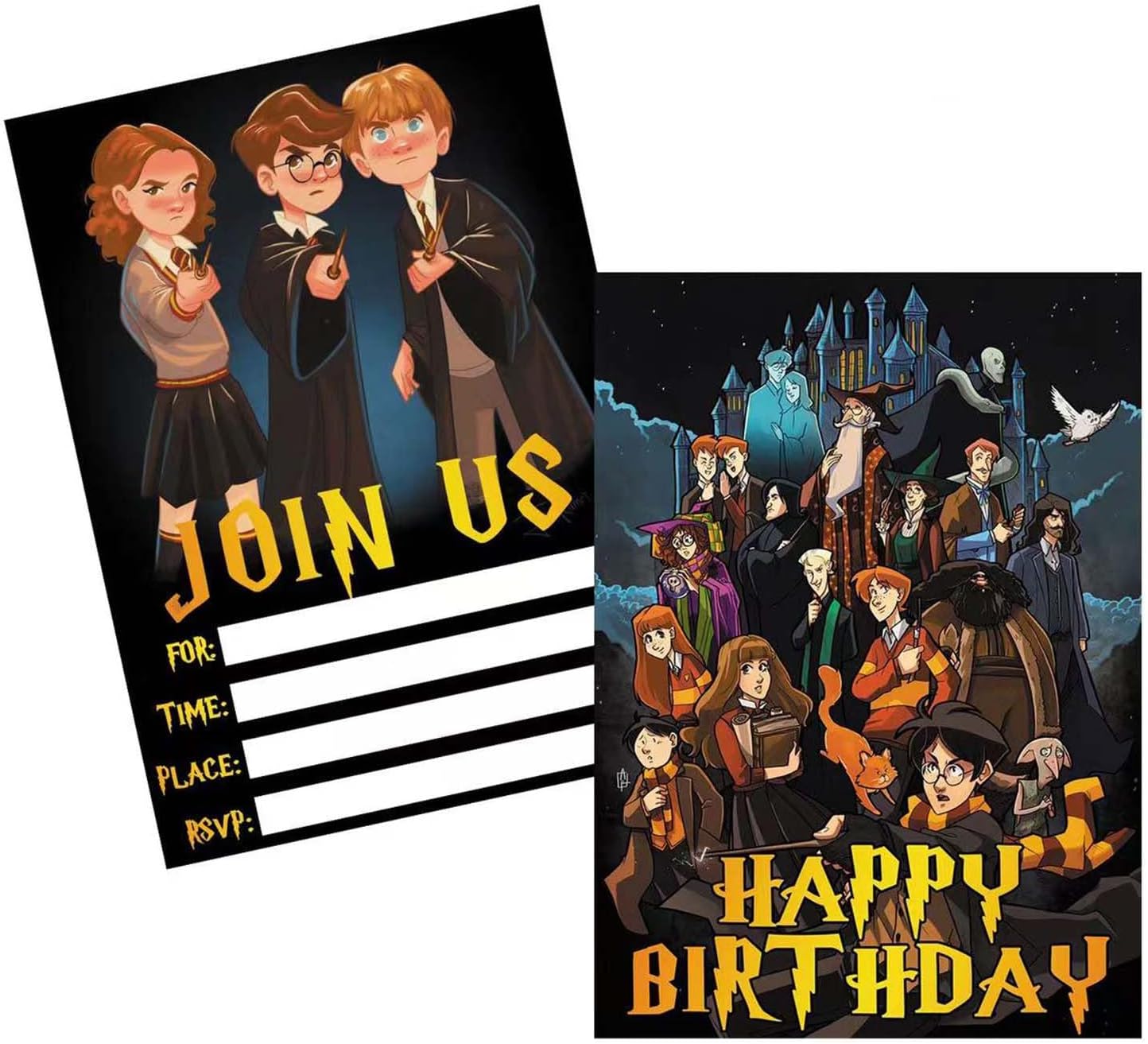 16PCS Magical Wizard Birthday Party Invitation Cards,Magical Wizard ...