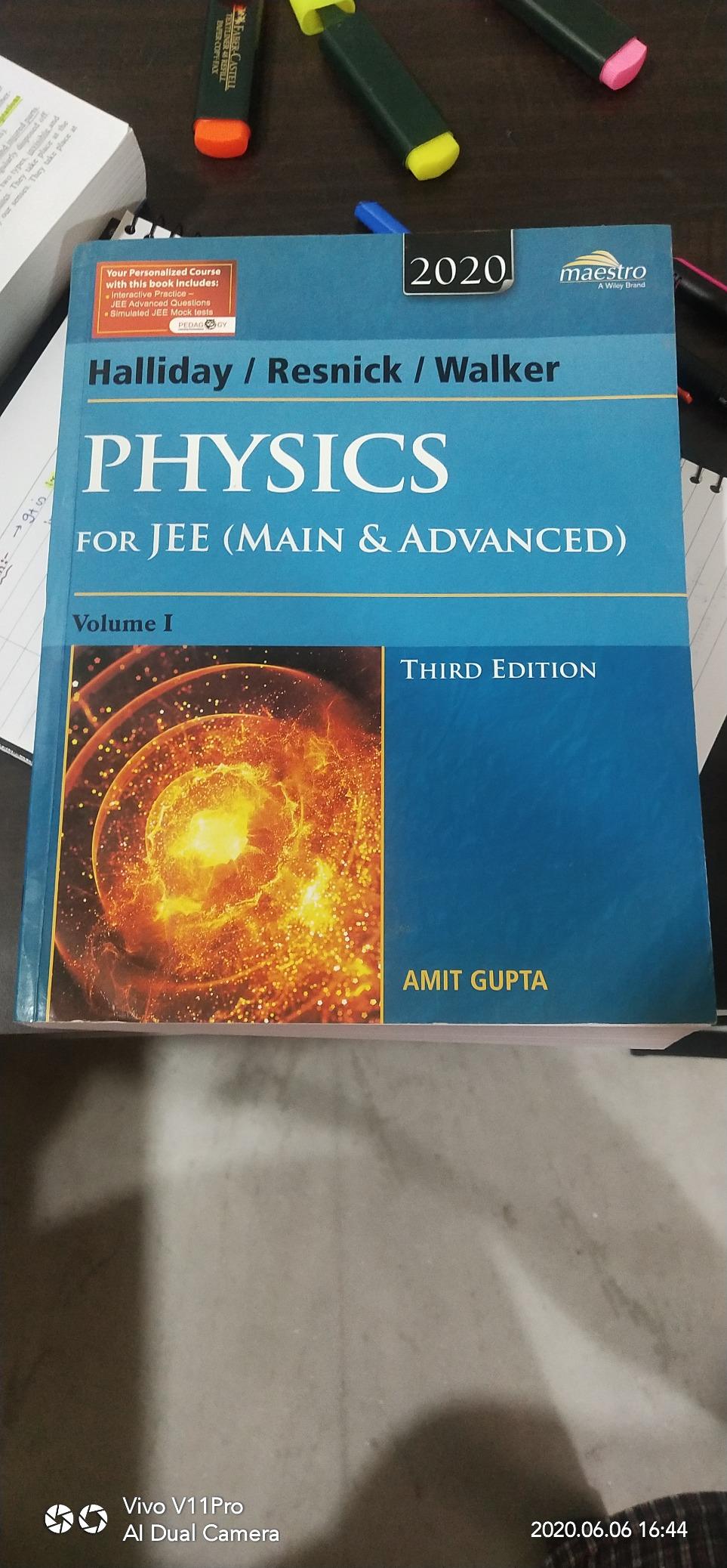 Buy Wiley's Halliday / Resnick / Walker Physics for JEE (Main ...