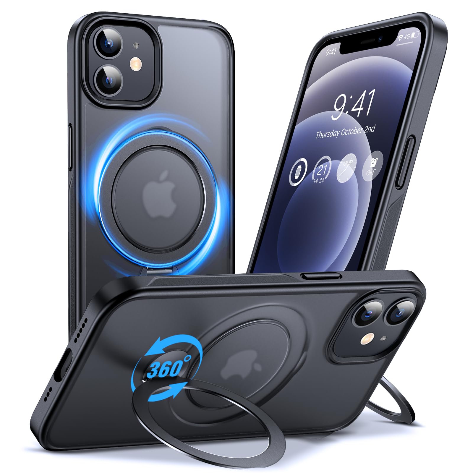 Amazon.com: Anqrp Designed for iPhone 12/12 Pro Case with 360 ...