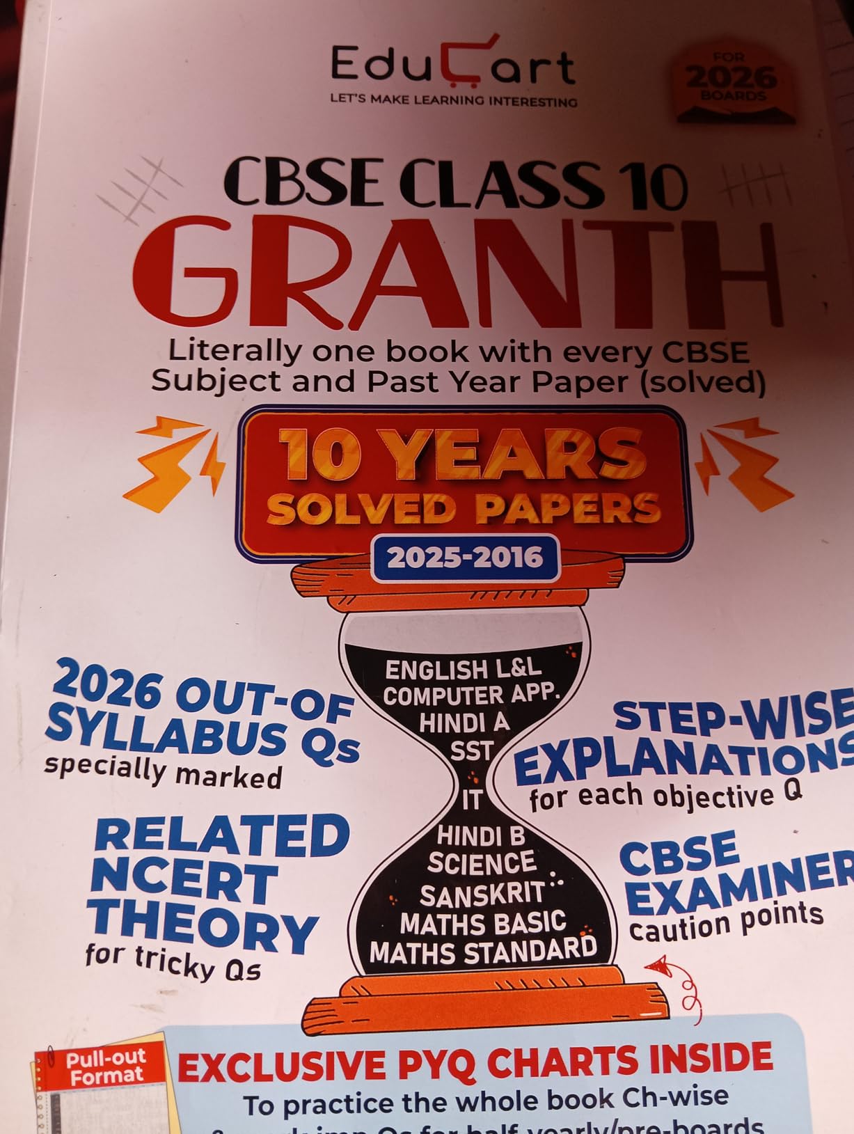 Educart CBSE Class 10 Granth - 10 Years Solved Papers with PYQ Charts ...