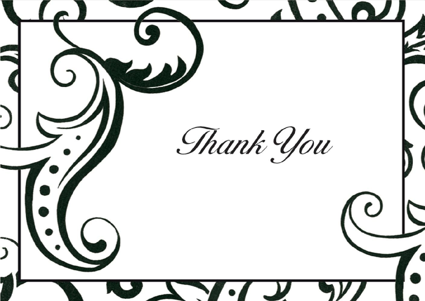 Amazon.com: Caspari Entertaining Filigree Thank You Notes : Arts ...