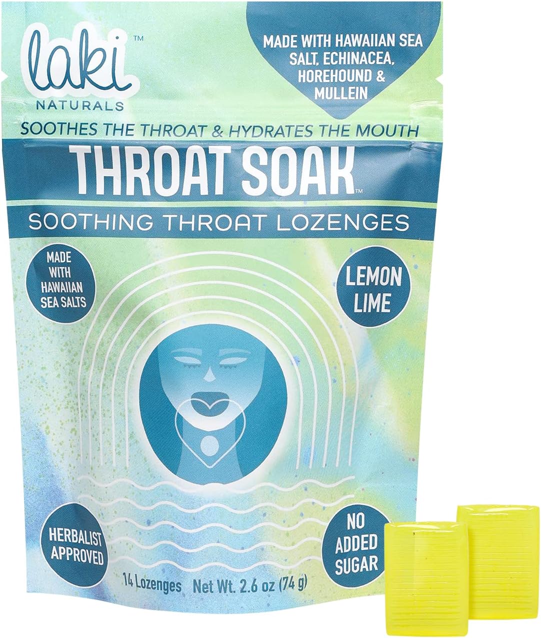 Amazon.com : Laki Naturals Throat Soak Herbal Throat Lozenges (14 Ct ...