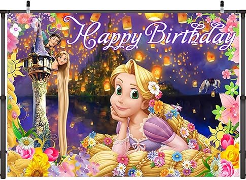 Rapunzel Photography Background Happy Birthday Backdrop Tangled Photo ...