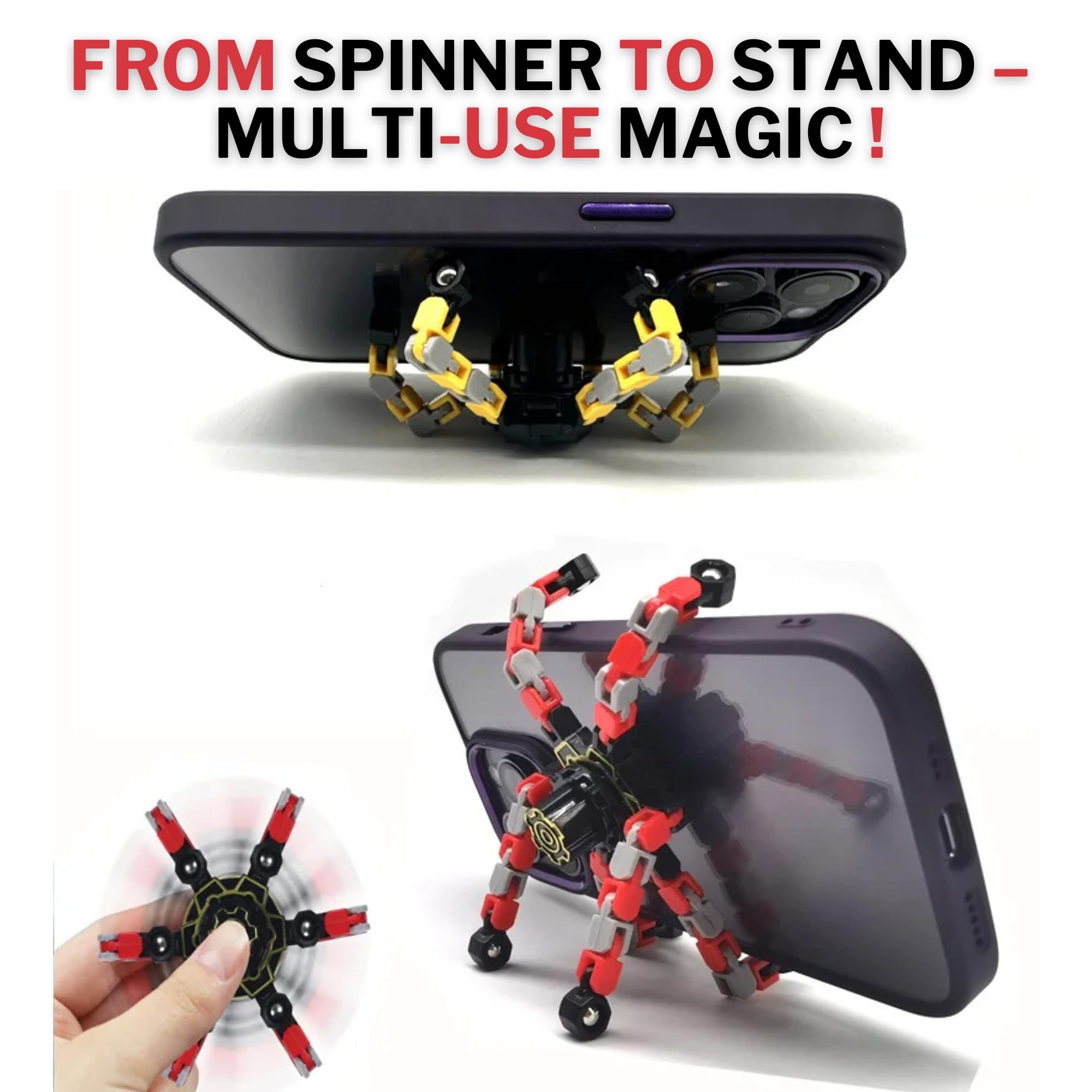 Snapklik.com : FIDGETVIBE 4-Pack Set - Transformable Fidget Spinners ...