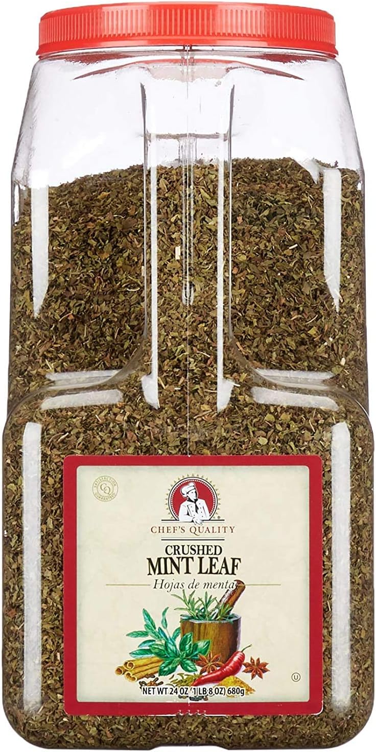 Amazon.com : Chefs Quality Crushed Mint Leaves 24 OZ : Peppermint Leaf ...