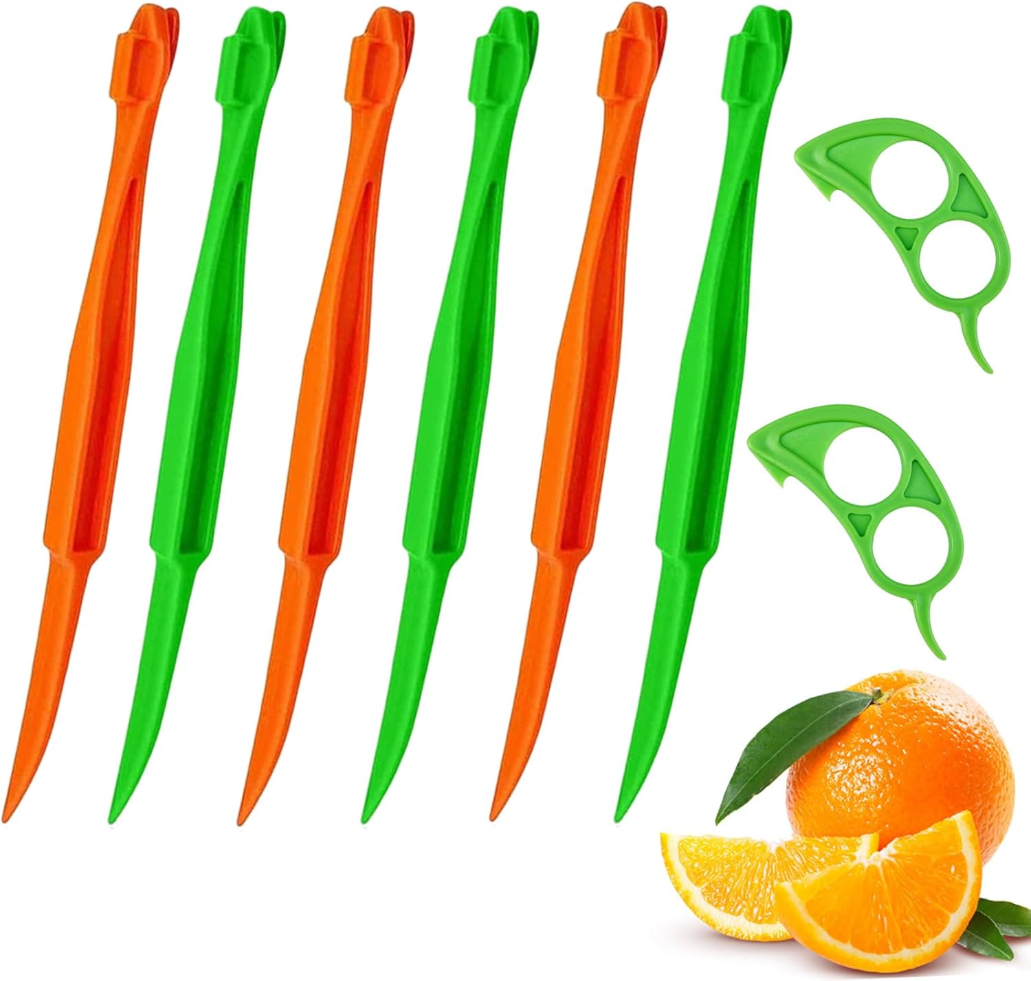 Amazon.com: Orange Fruit Citrus Peeler Tool - 8 Pcs Plastic Easy Open ...