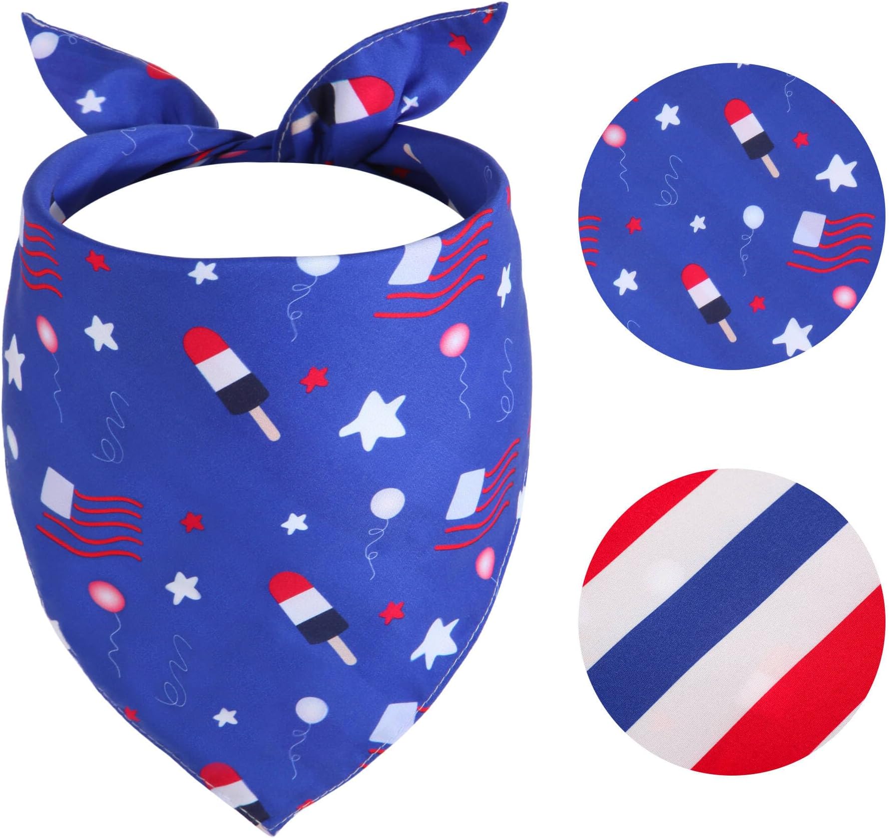Amazon.com : Gofshy 4th of July Dog Bandana Large 1PCS, American Flag ...
