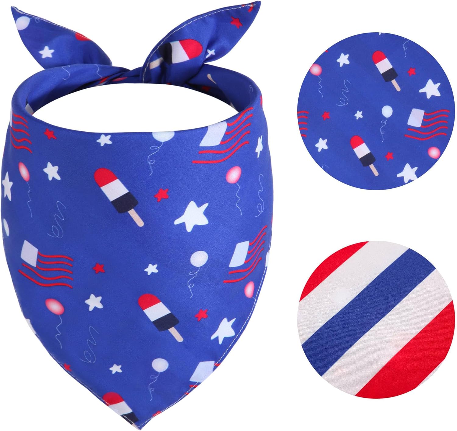 Amazon.com : Gofshy 4th of July Dog Bandana XLarge 1PCS, American Flag ...