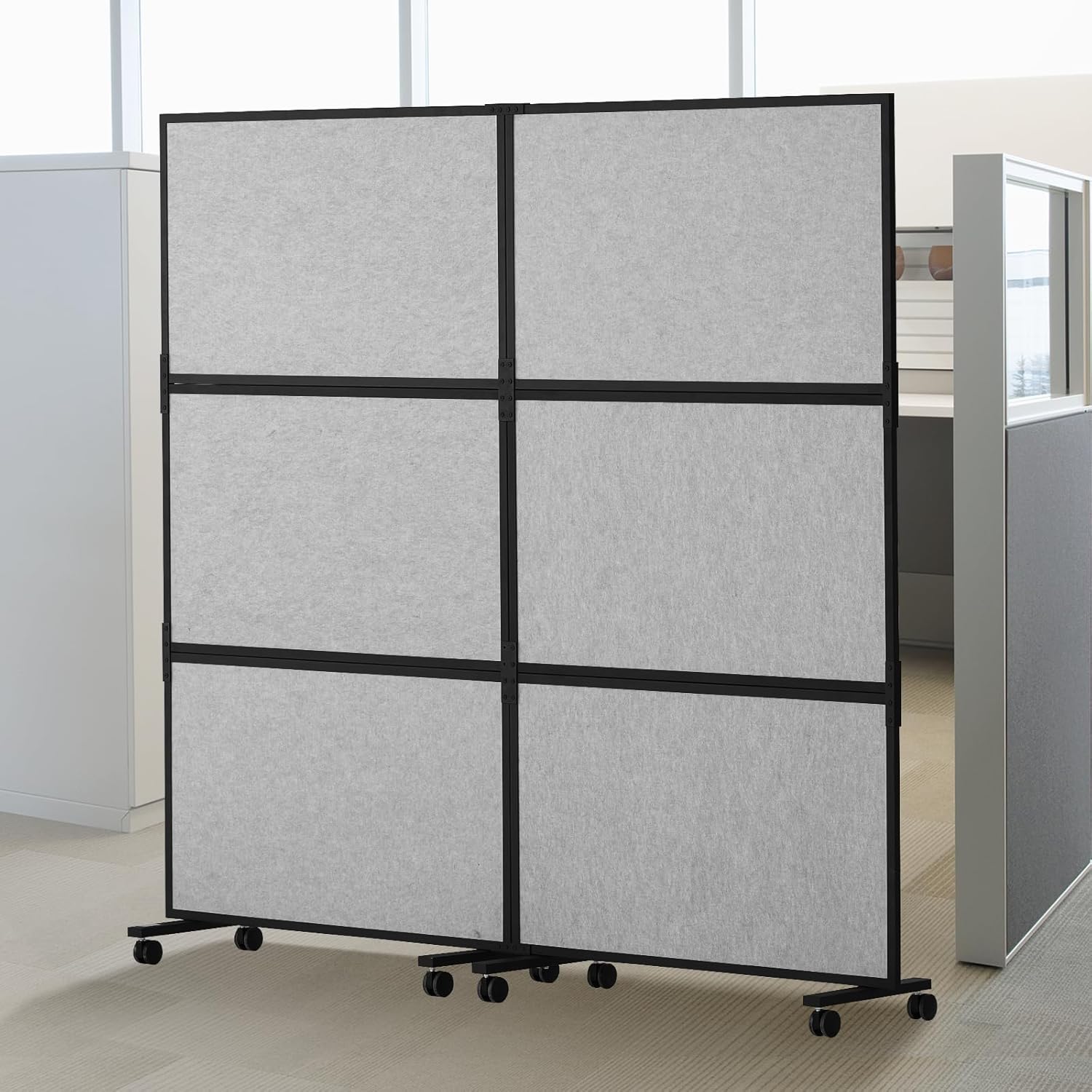 VEVOR Acoustic Room Divider, 2 Pack Office Partition Panel ...