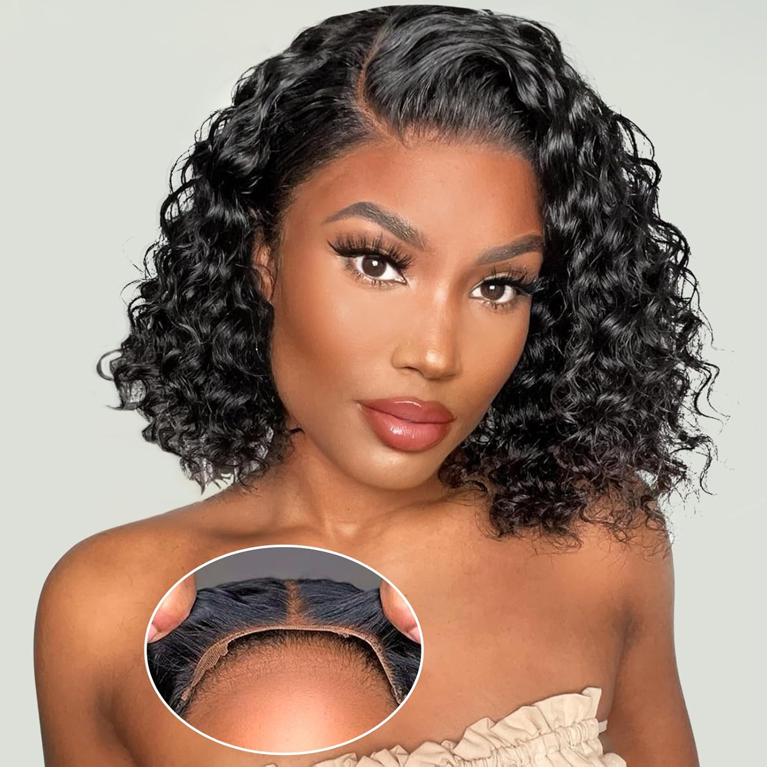 Amazon.com : Eyefanniy Glueless Wigs Human Hair pre plucked Pre Cut ...