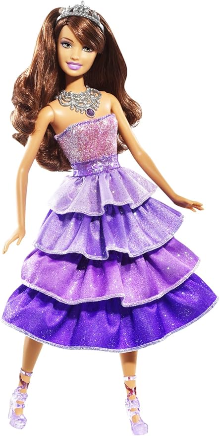 Amazon.com: Barbie Sparkle Lights Purple Princess Doll : Toys & Games