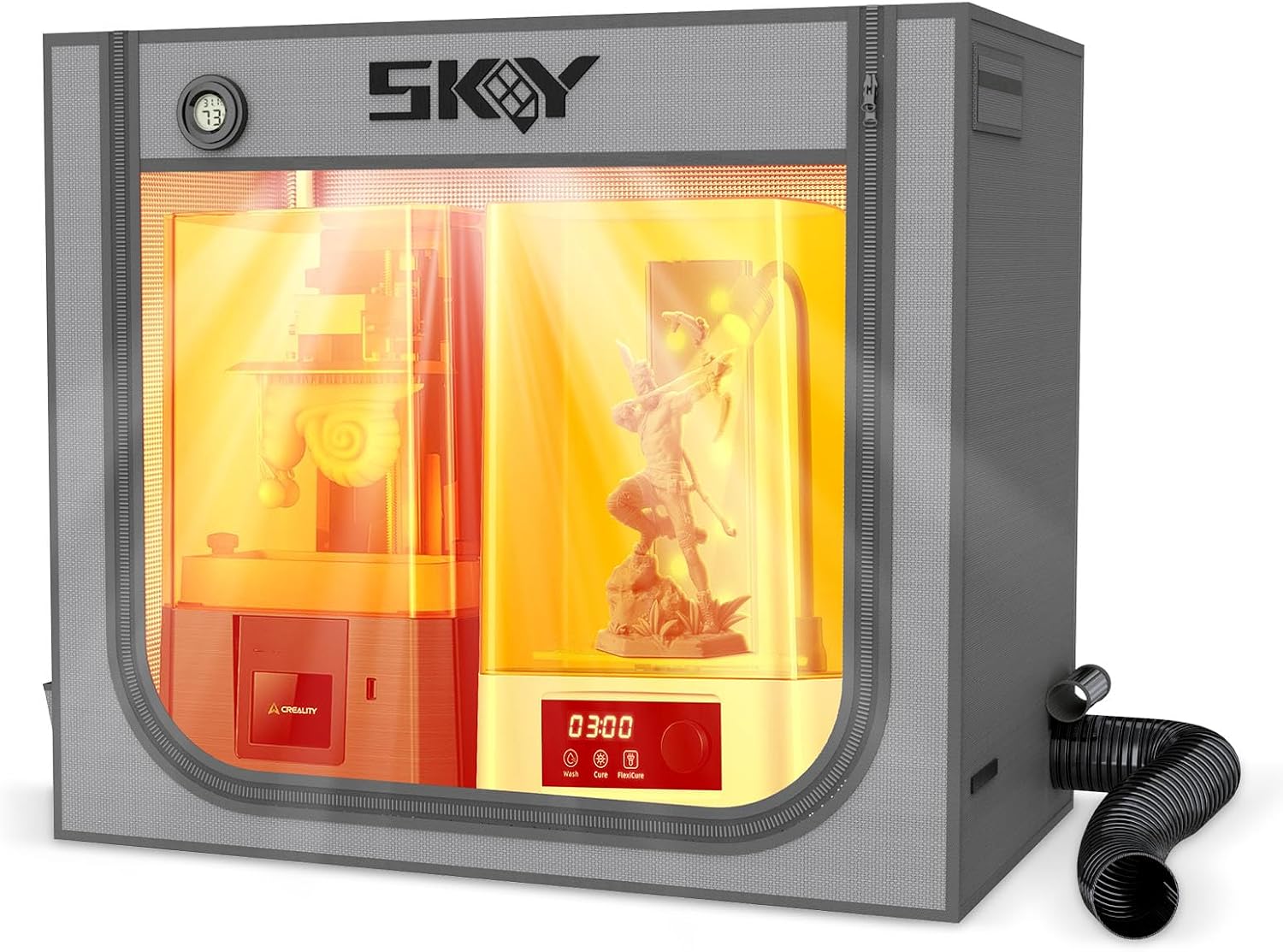 Large Resin 3D Enclosure with Ventilation Kit LED Light : Amazon.co.uk ...