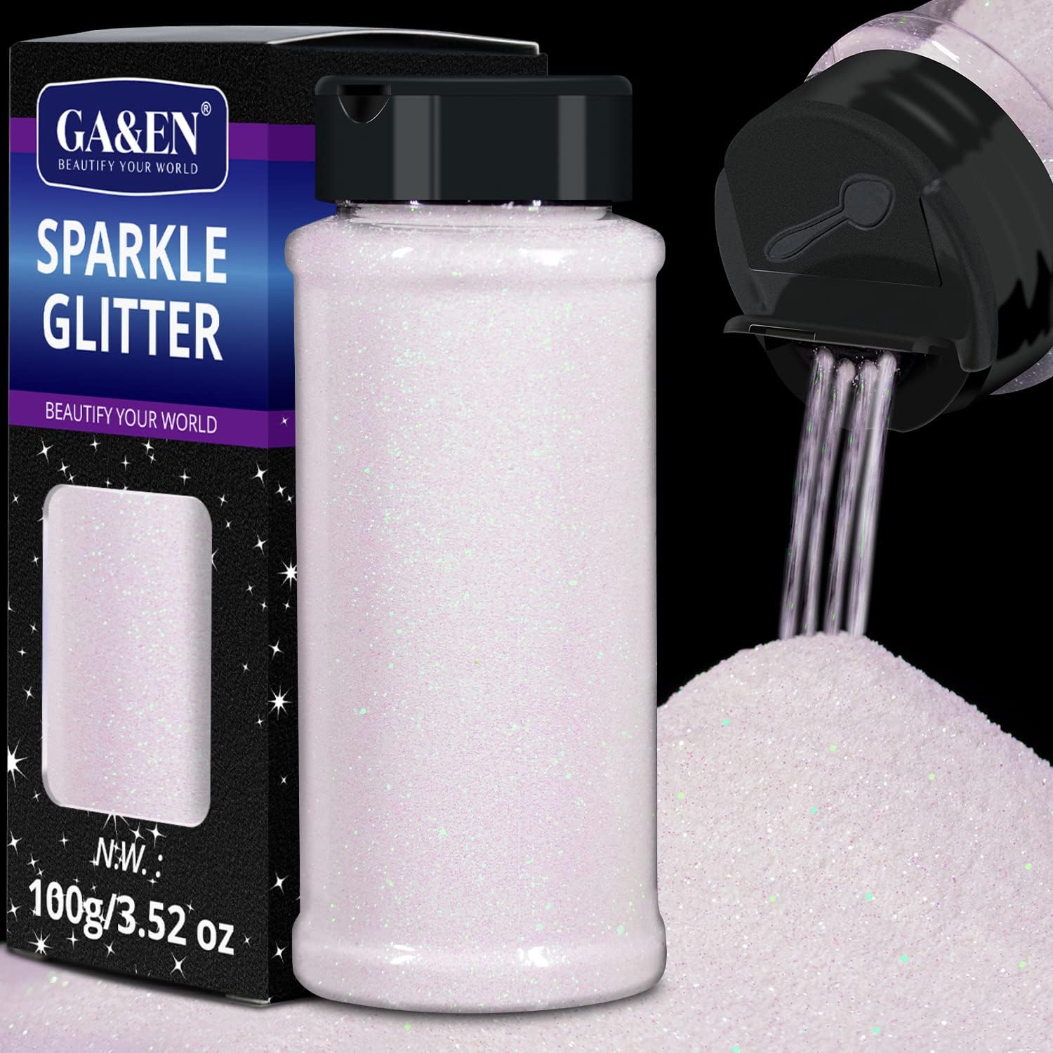 Amazon.com: Holographic Ultra Fine Glitter 100g Laser White Fine ...