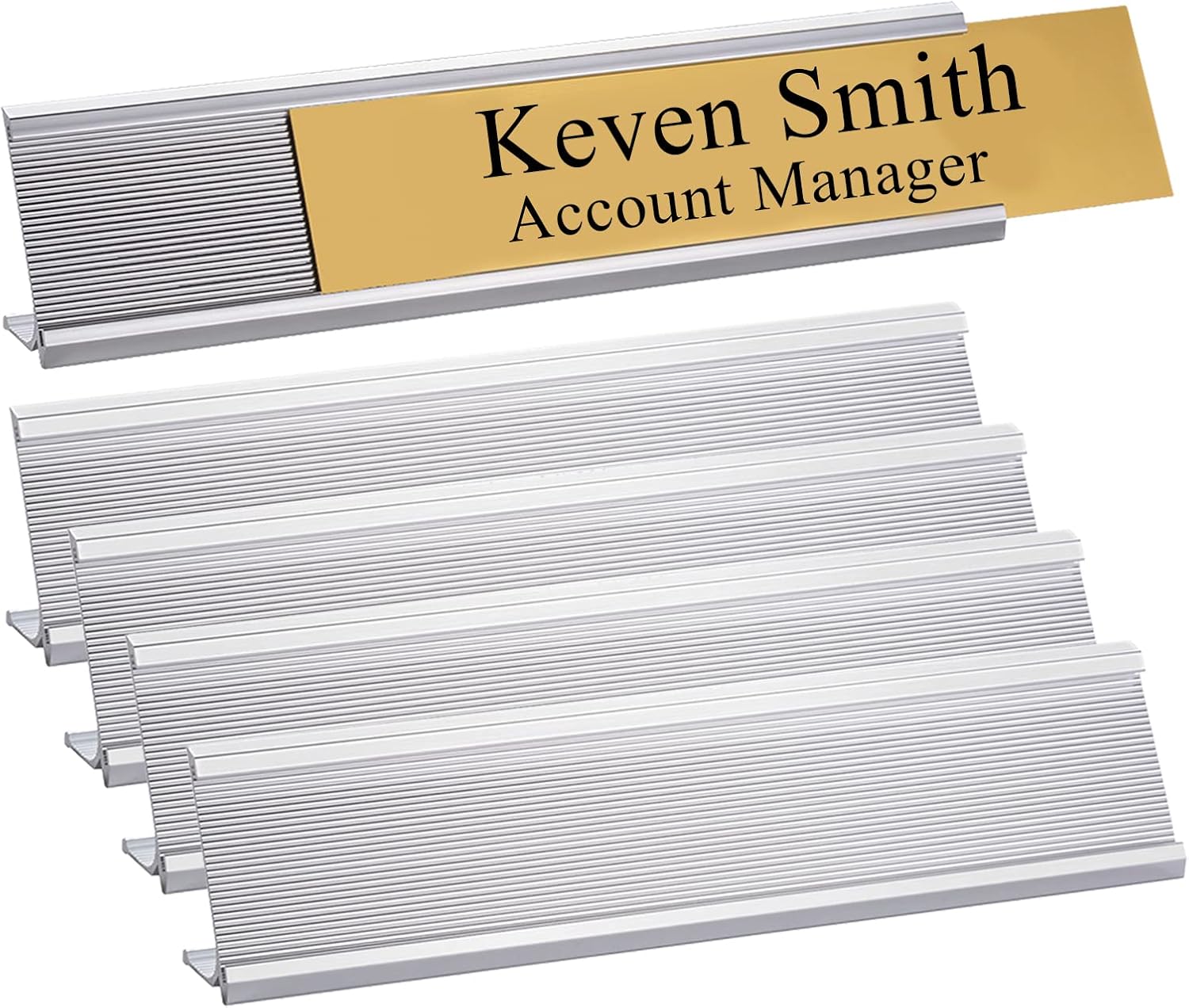 Amazon.com: 2" x 10" Aluminum Desk Name Plate Holder, Office Business ...