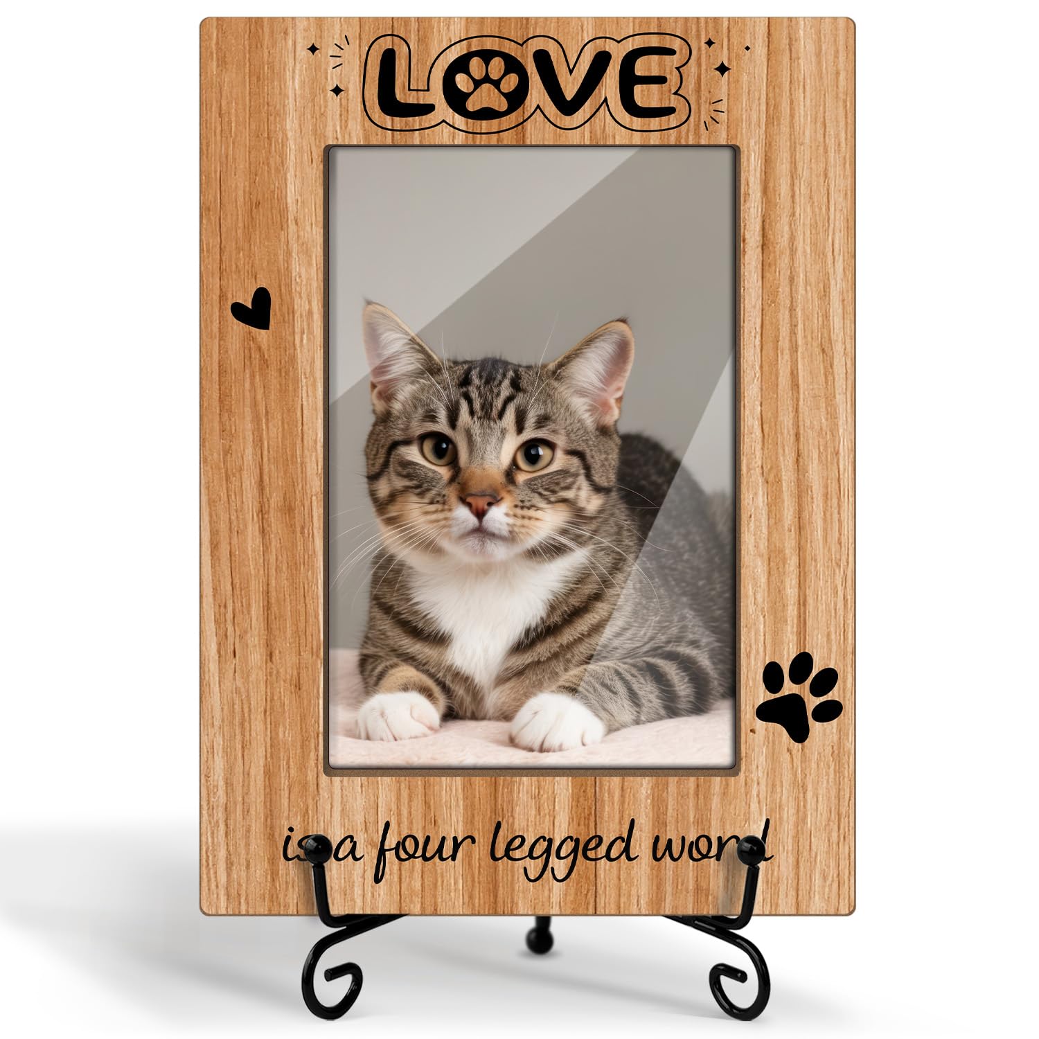 Amazon.com - Zgogy Paw Print Pet Photo Picture Frame Dog Picture Frame ...