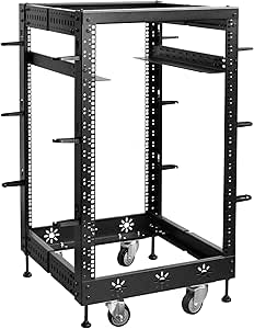 Amazon.com: RIVECO 18U 19” Adjustable Depth Server Rack Support Up to 1700LBS Floor Standing 4 ...