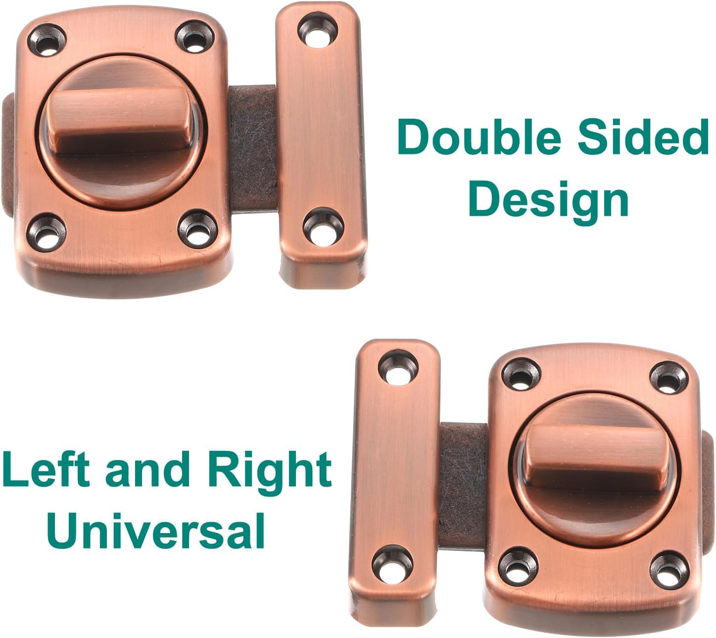 uxcell Rotate Bolt Latch, Zinc Alloy Security Door Lock Gate Latches ...