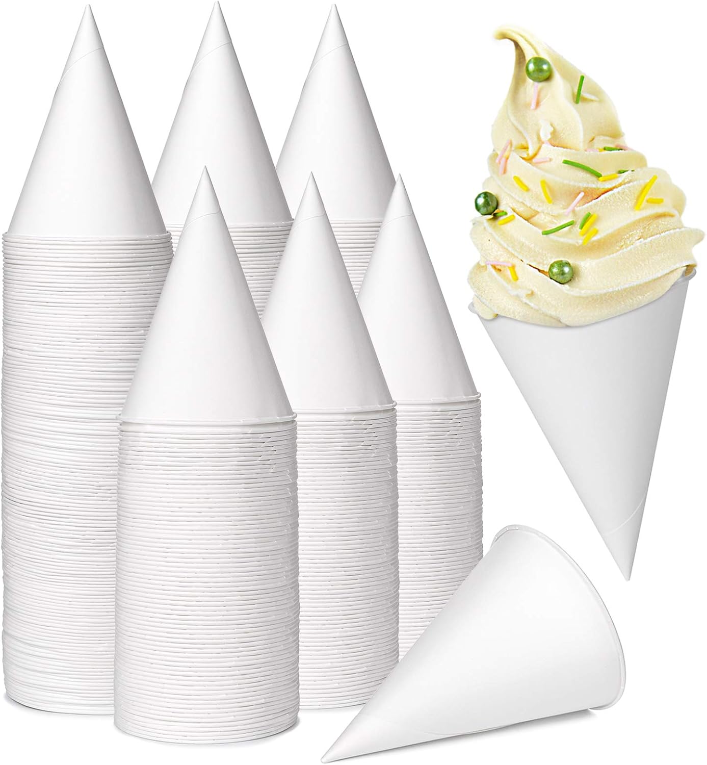 Yopay 600 Pack Cone Water Cups, 4OZ Disposable Dispenser Paper Snow ...