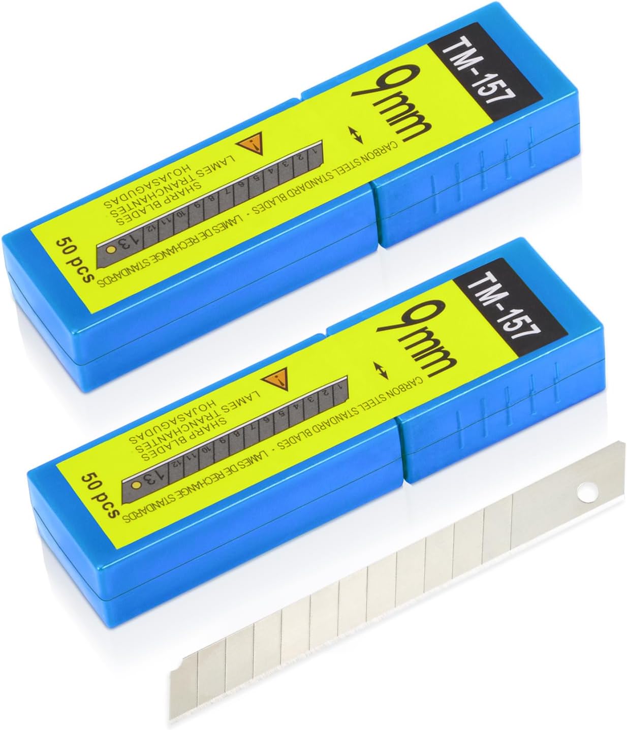 Amazon.com: Gomake 100PCS 9mm Box Cutter Knife Replacement Blades 60 ...