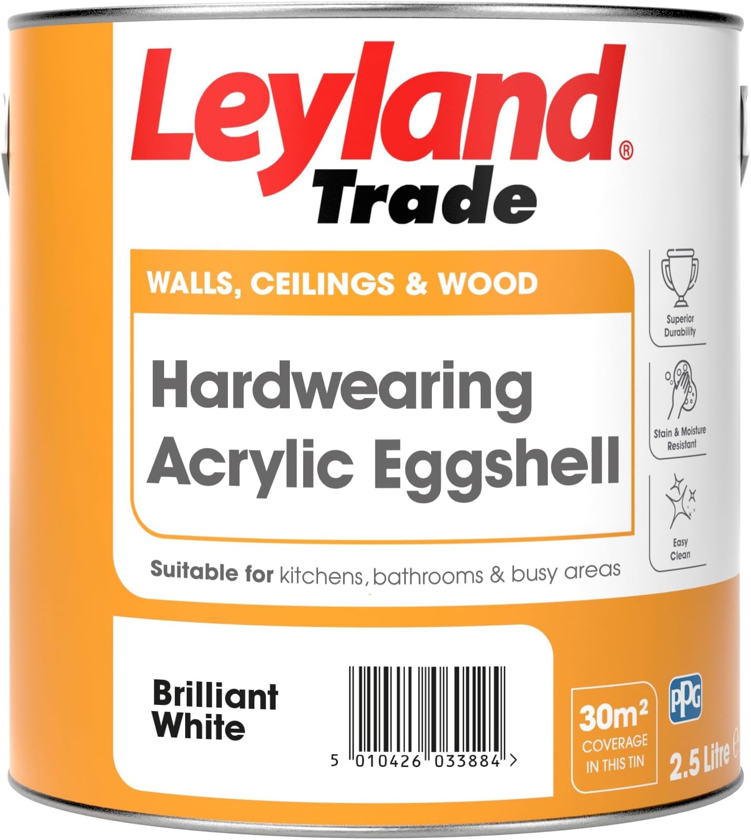 Leyland Trade Acrylic Eggshell Paint - Magnolia 5L : Amazon.co.uk: DIY ...