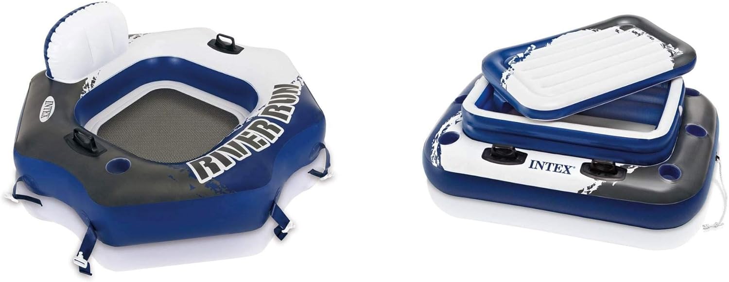 Amazon.com: Intex River Run Connect Lounge Inflatable Floating Water ...