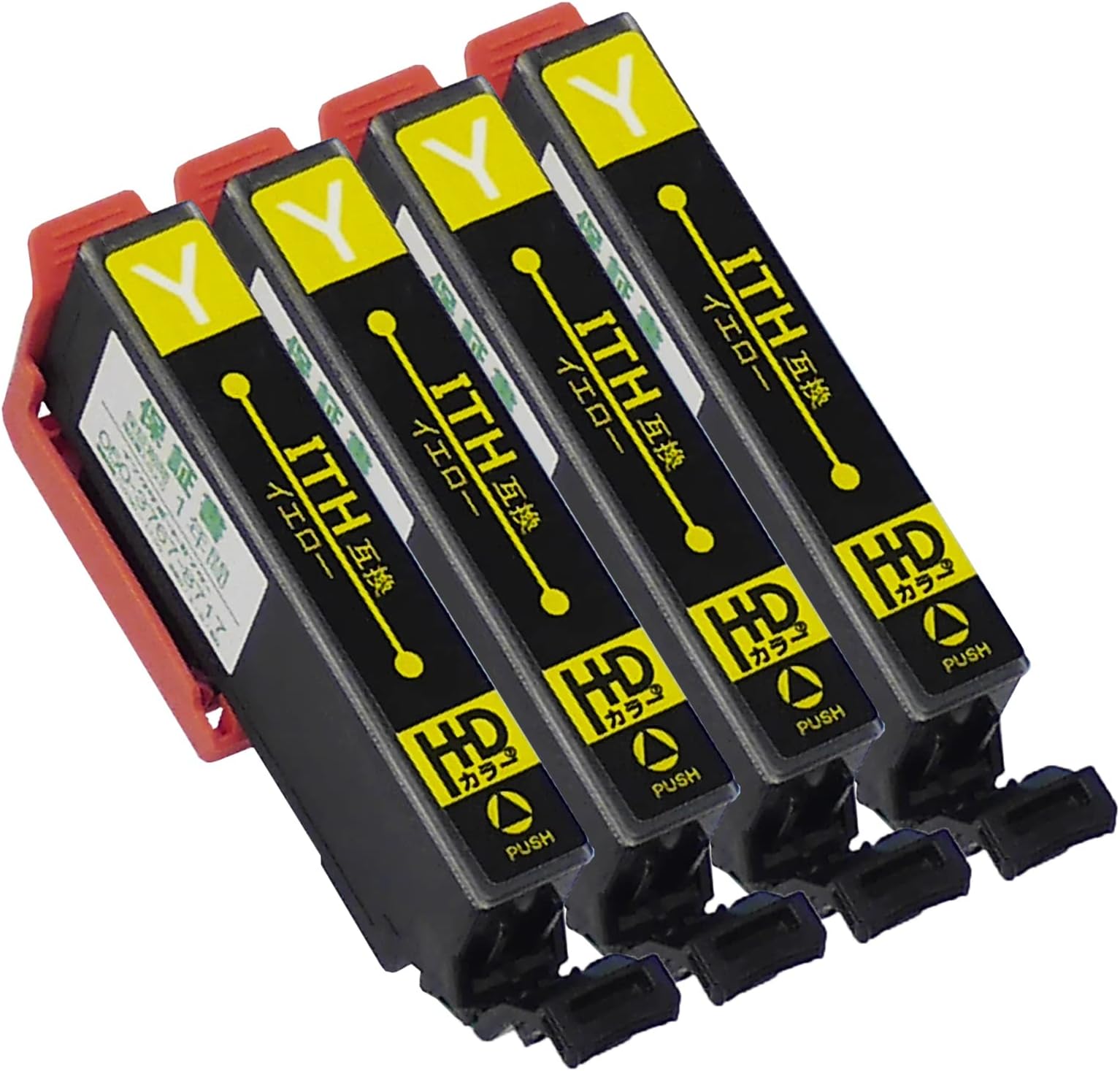 Amazon.co.jp: 【インクのチップス】エプソン用 ITH(イチョウ) ITH-Y イエロー ×4本セット 互換インクカートリッジ 残量表示対応 日本人技術者監修 セット内容:ITH ...