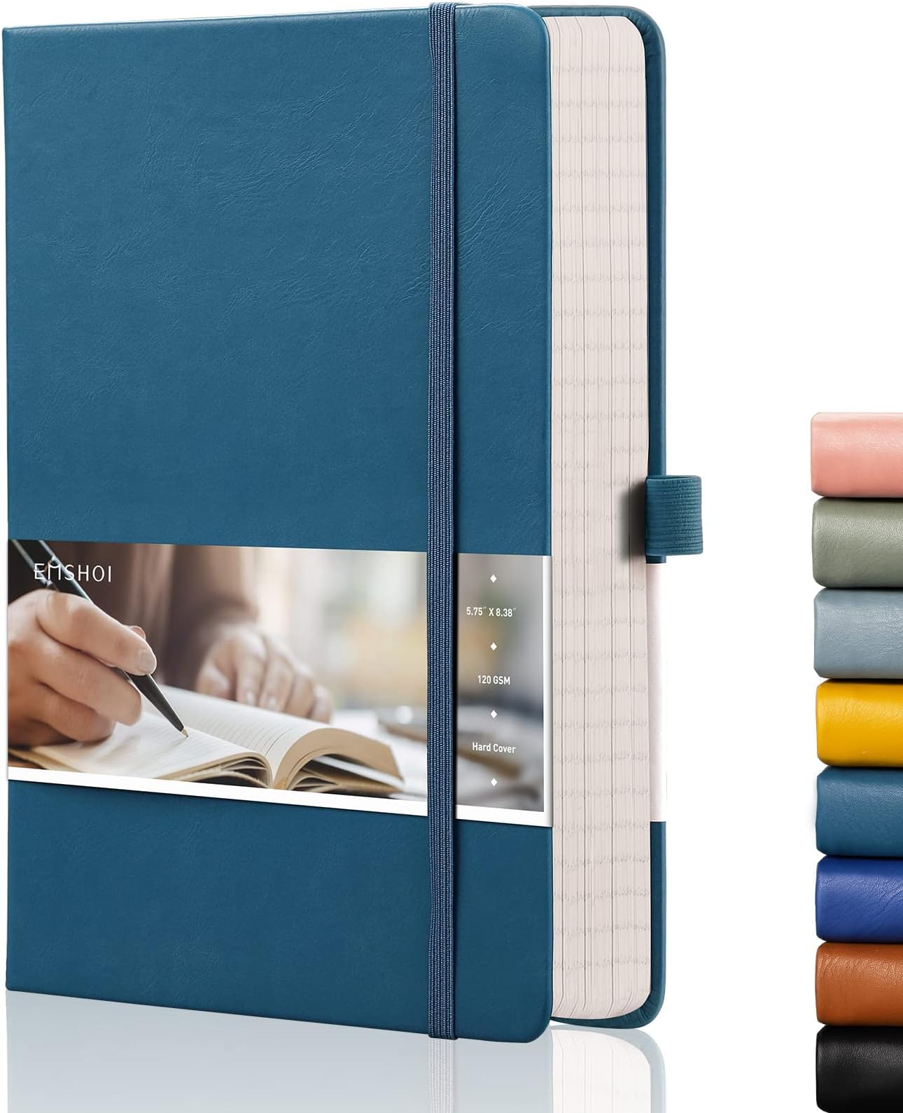 Amazon.com : EMSHOI Lined Journal Notebook - 120gsm Thick Leather ...