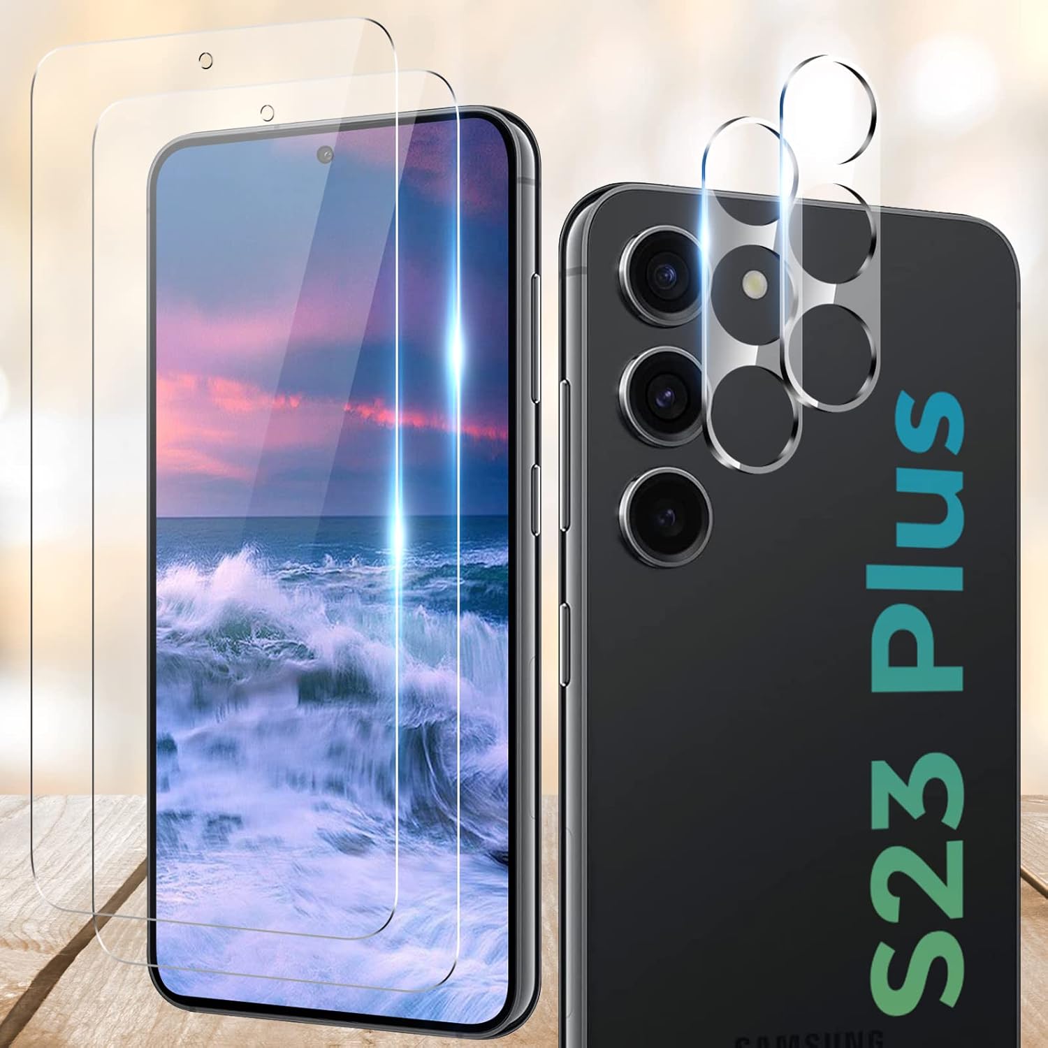 Amazon.com: Galaxy S23 Plus Screen Protector [2+2 Pack] Camera Lens ...