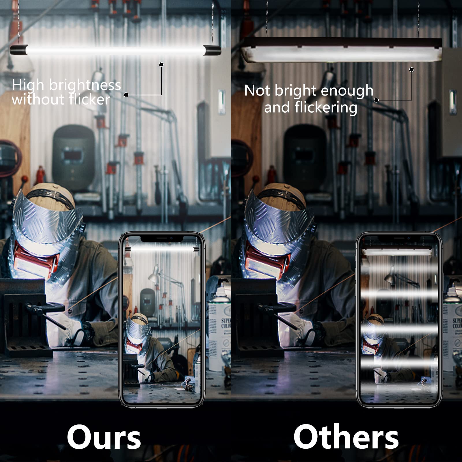 Snapklik.com : Royana LED Shop Light Linkable, 4FT 40W LED Ceiling ...